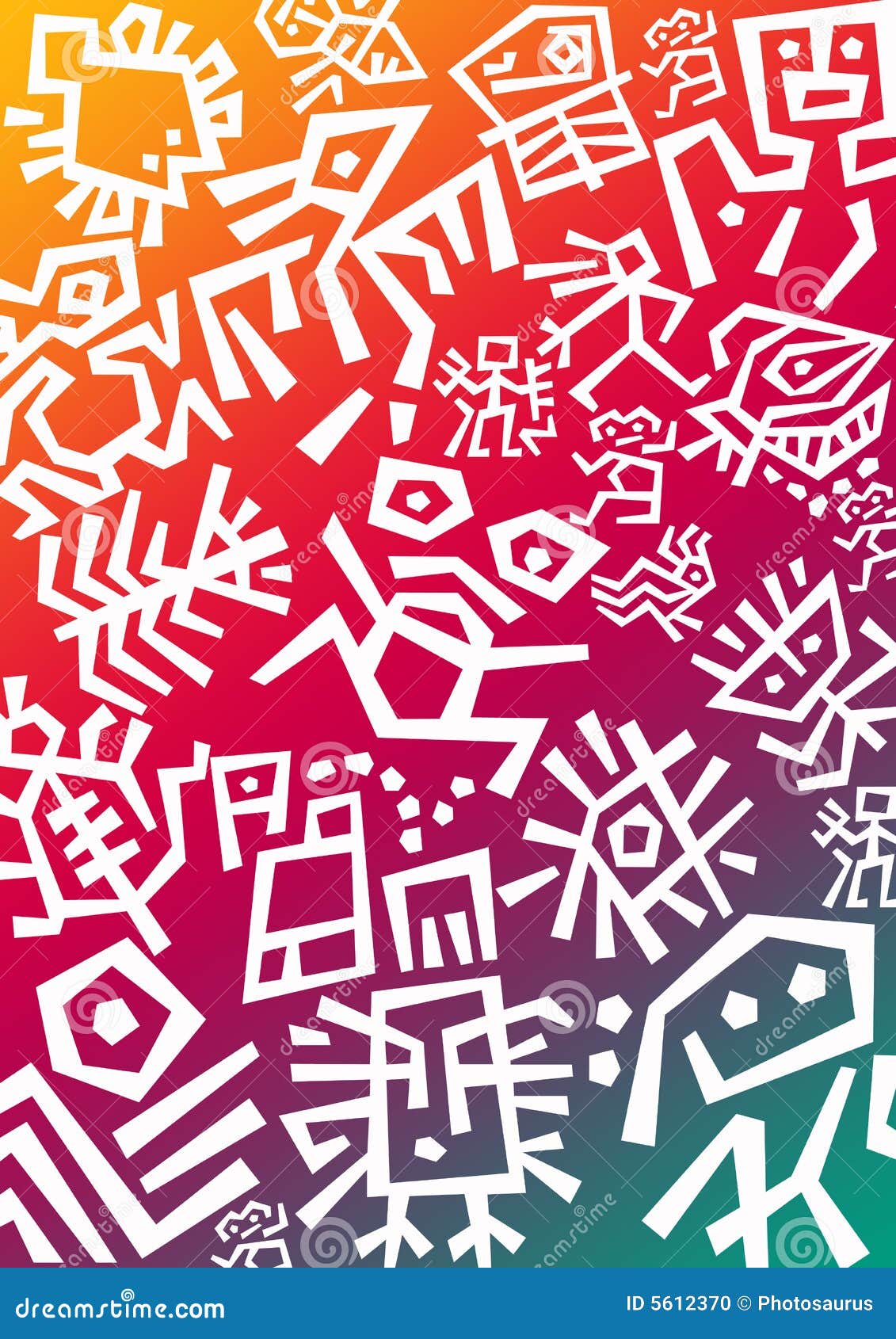 Background with signs stock illustration. Illustration of print - 5612370