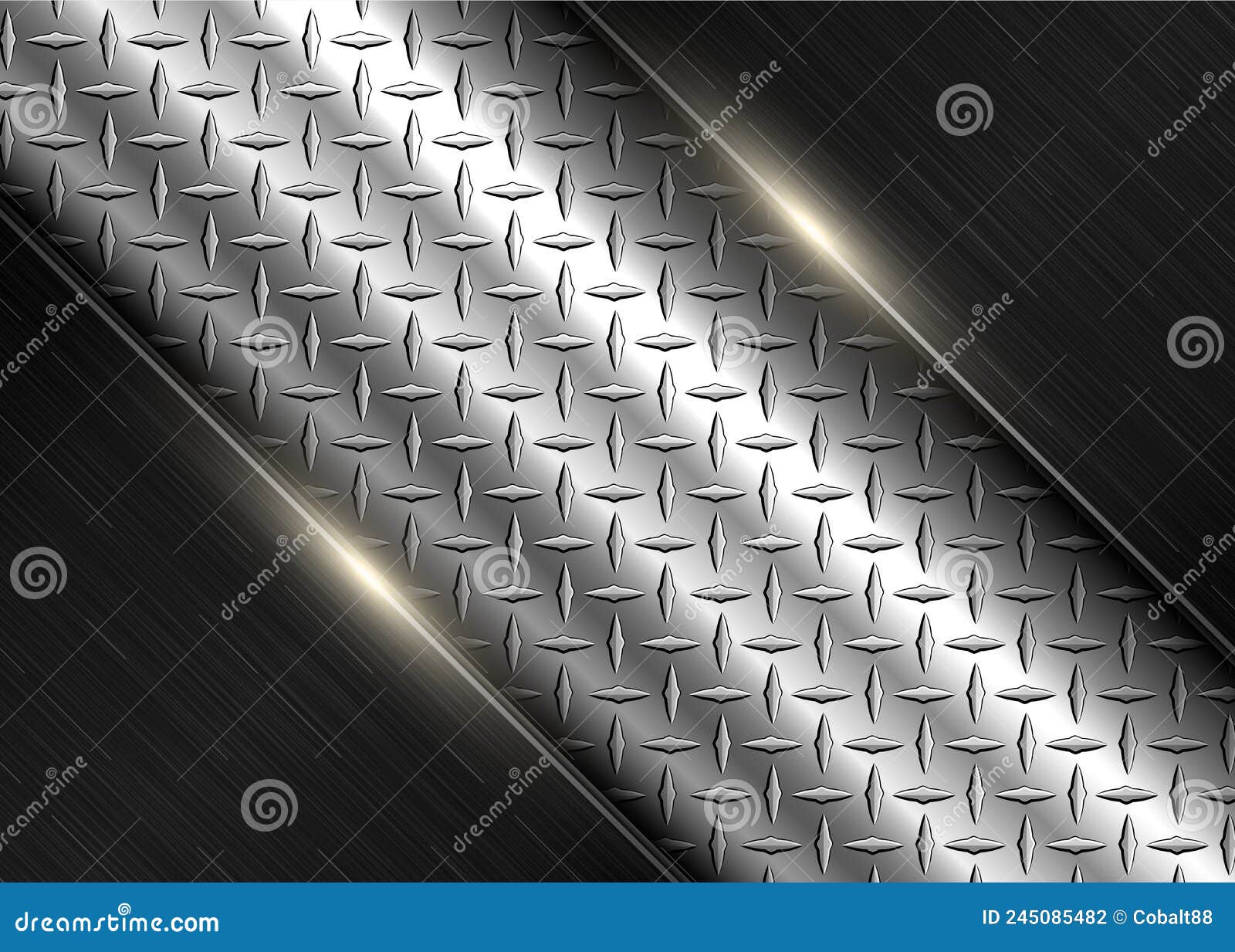 Background Silver Black Metallic, 3d Chrome with Diamond Plate Metal ...
