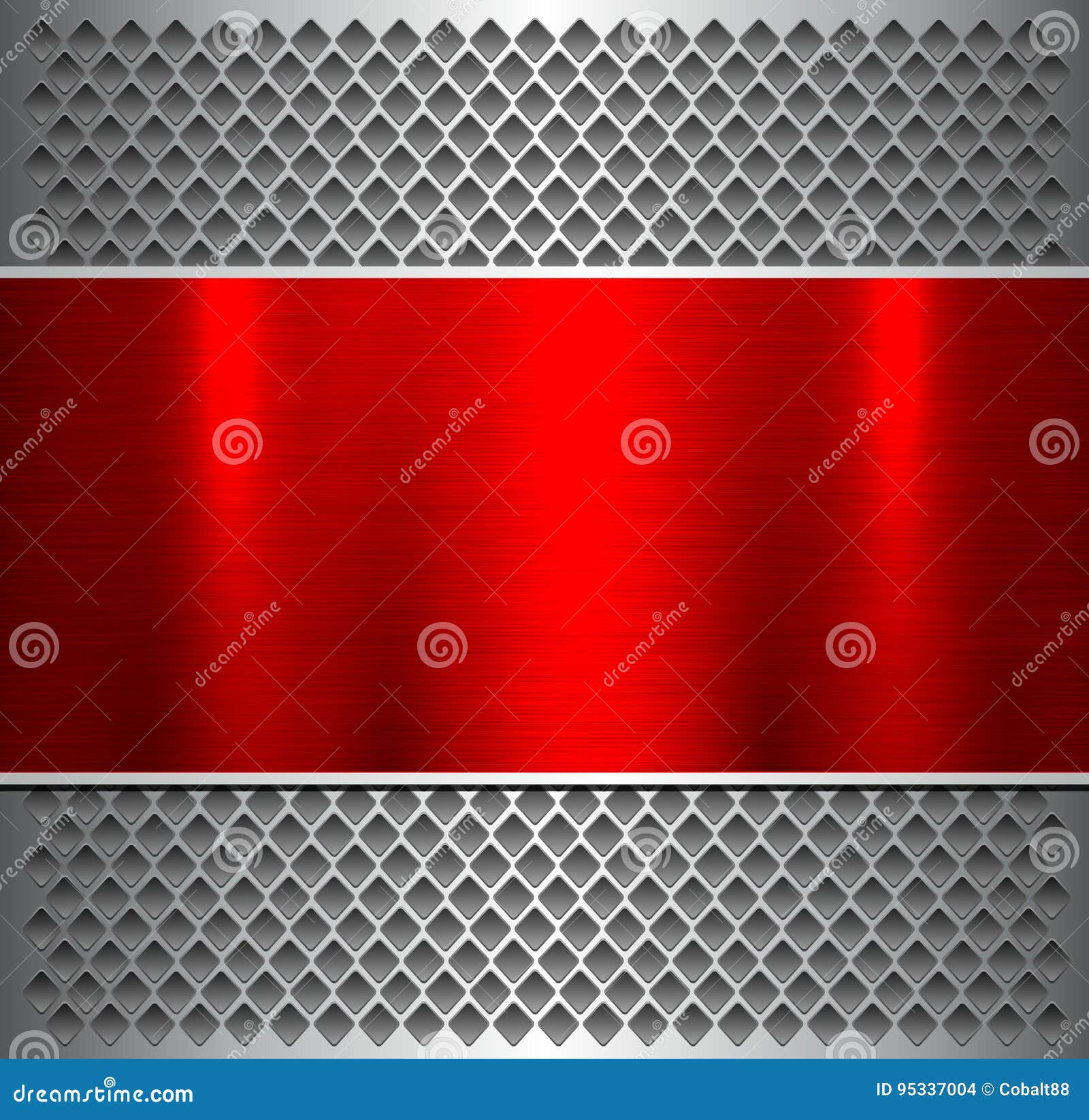 Background Silver Red Metallic Stock Vector - Illustration of holes ...