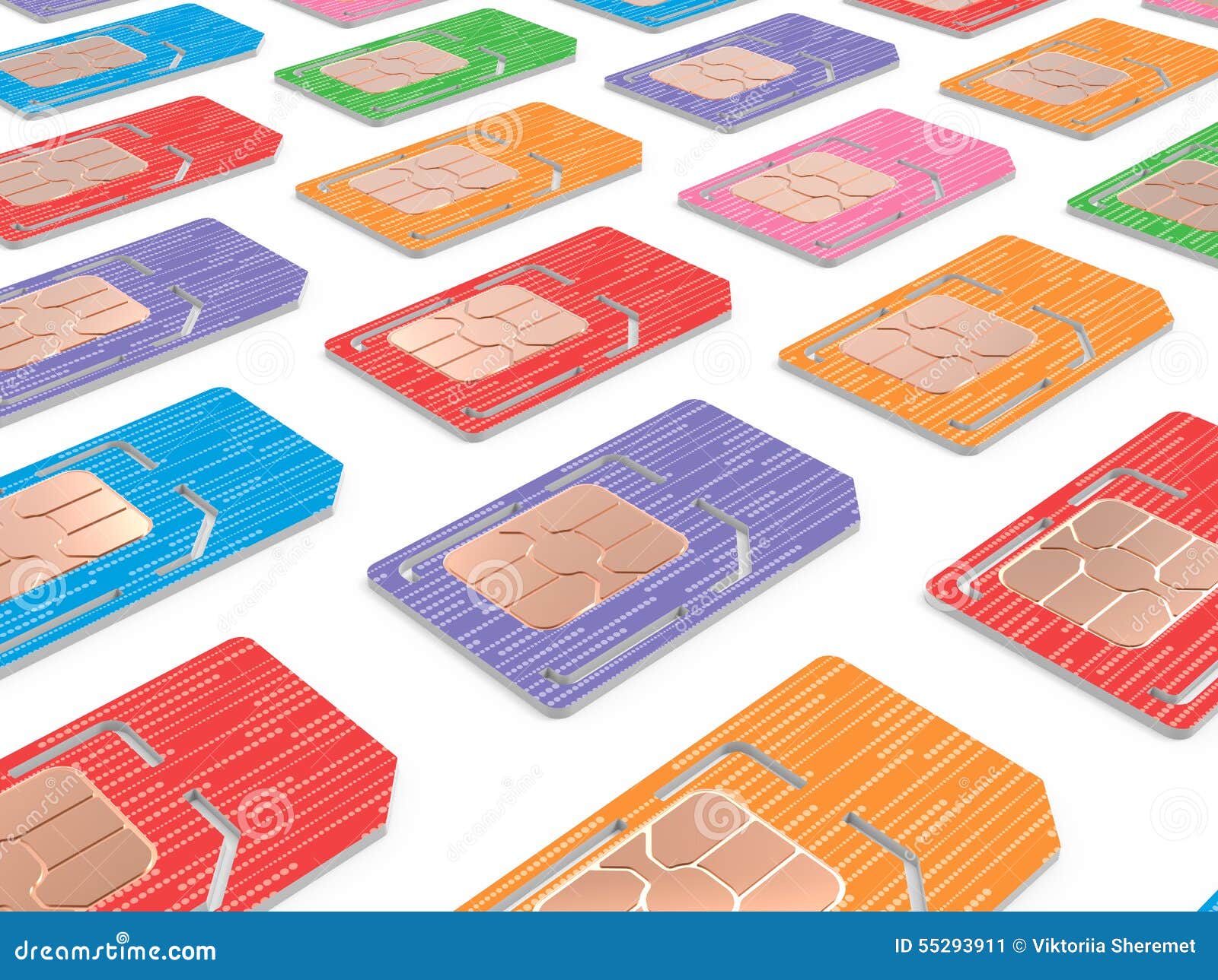 Background of Sim Cards Illustration, Dual Sized Stock Illustration ...