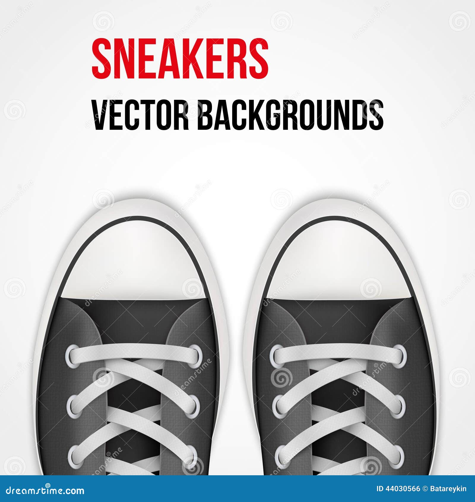 Background of Simple Sneakers. Realistic Vector Stock Vector ...