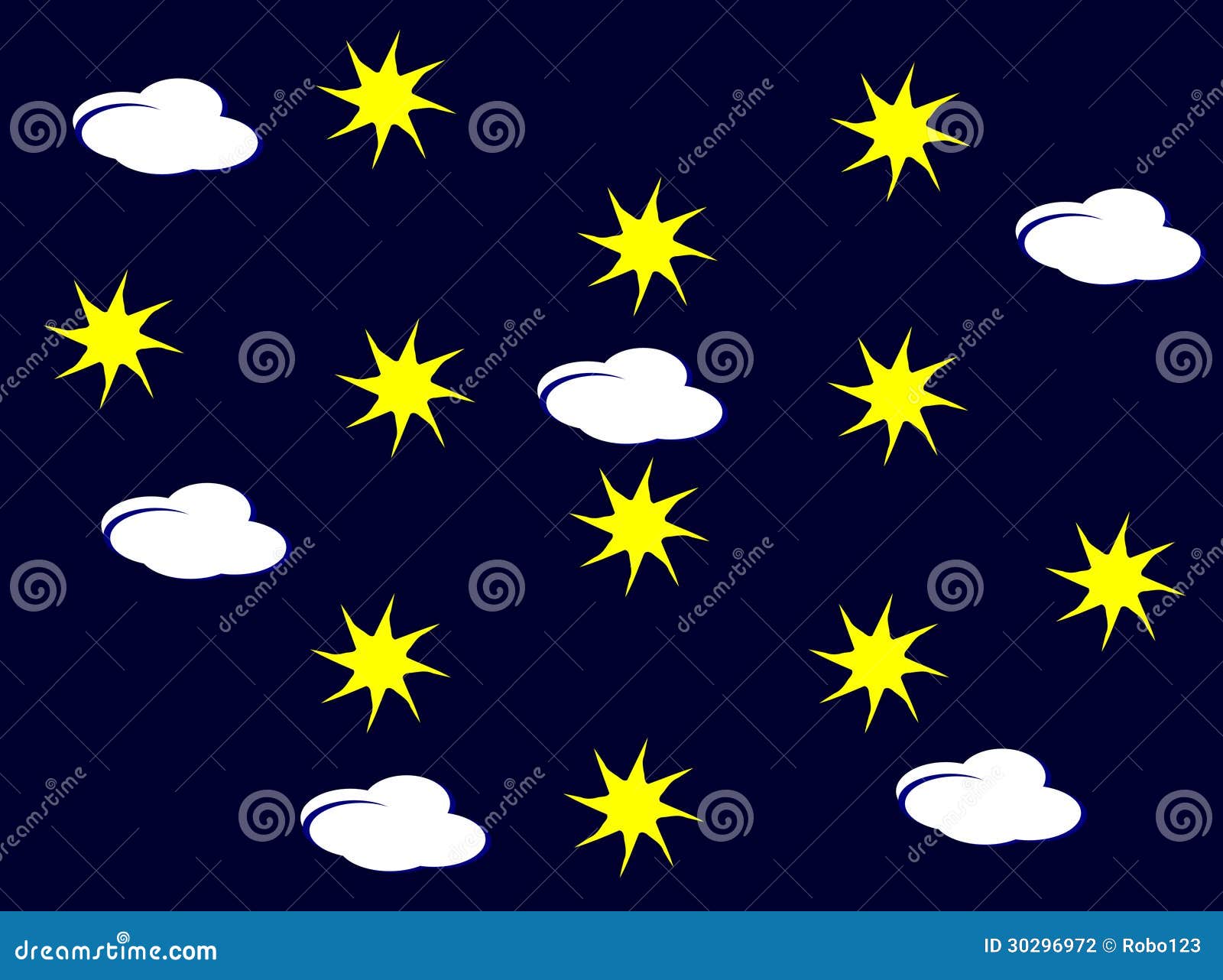 Heavenly Pattern stock illustration. Illustration of blue - 30296972