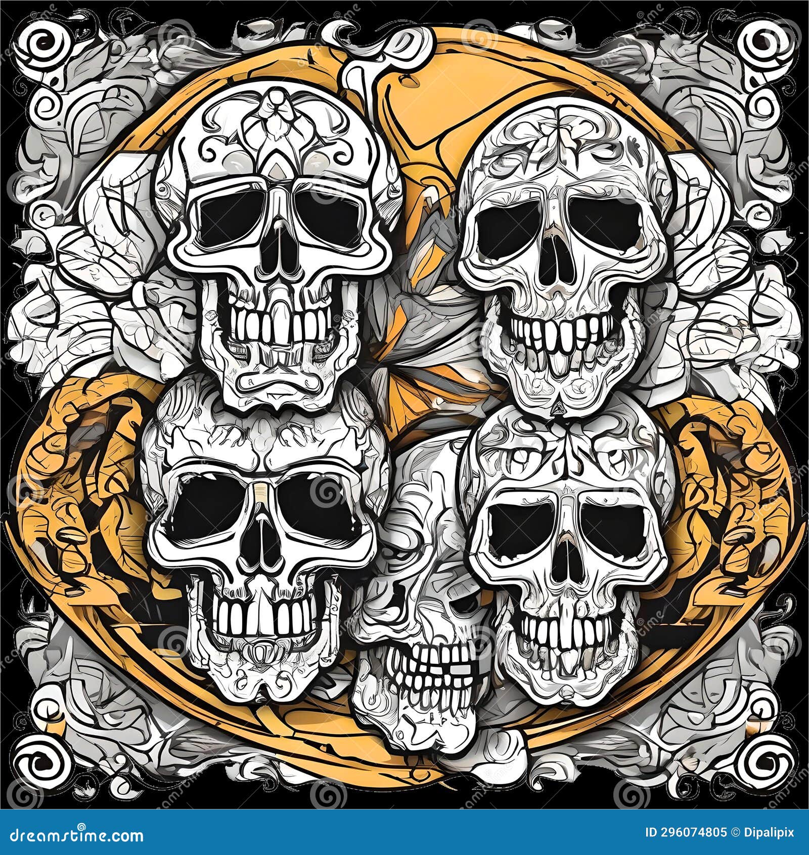 A Background of Skull Illustration Stock Image - Image of idigitalstock ...
