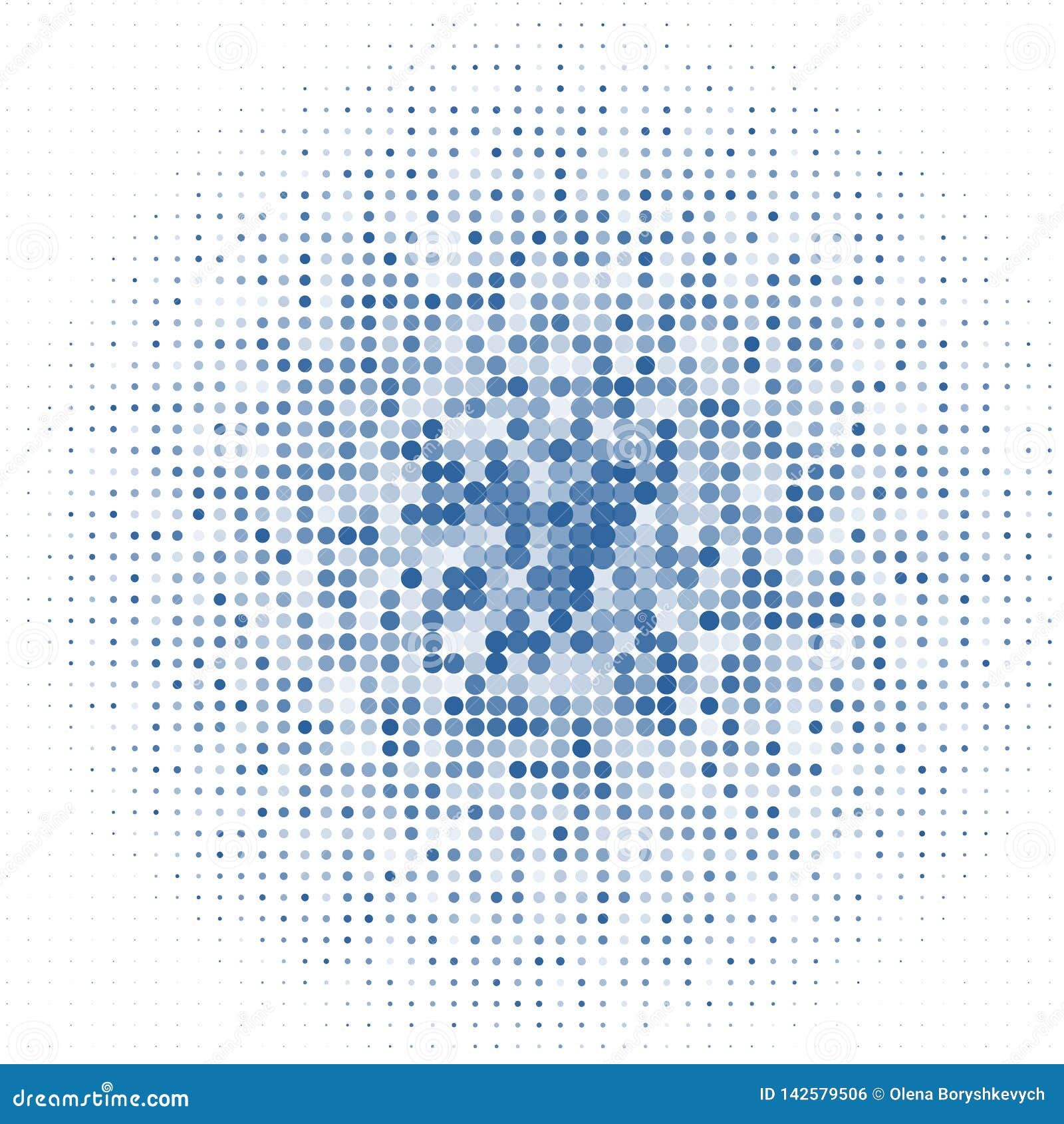 Background of Sky-blue Points on White Stock Vector - Illustration of ...