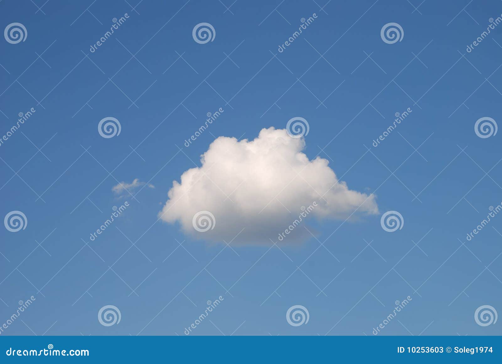 Background from Sky and Single Cloud Stock Image - Image of background ...
