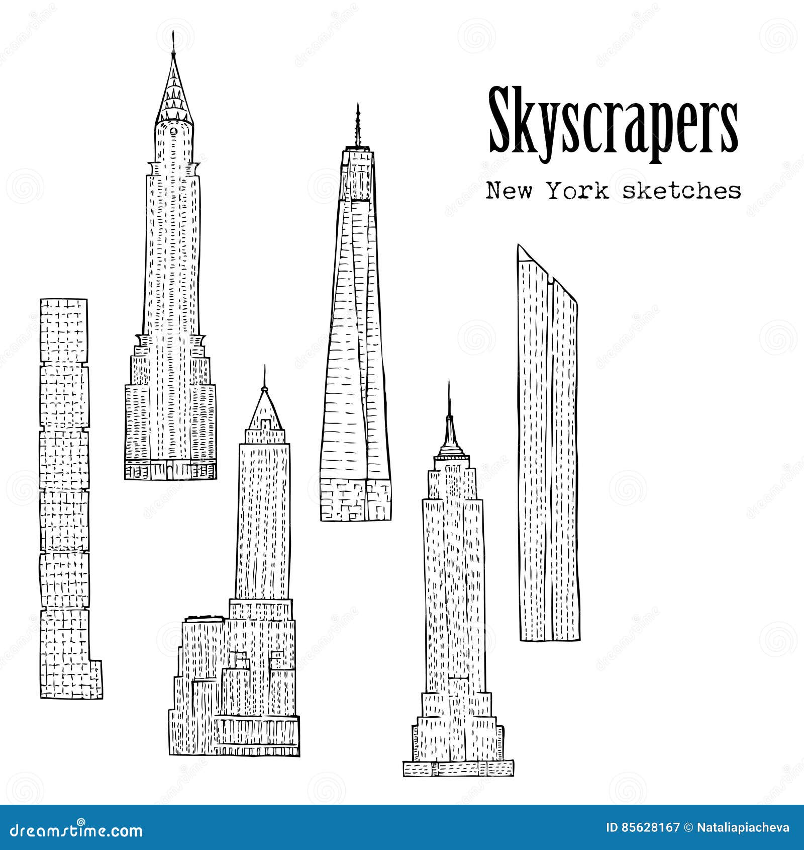 Background with Skyscrapers Stock Vector - Illustration of house ...