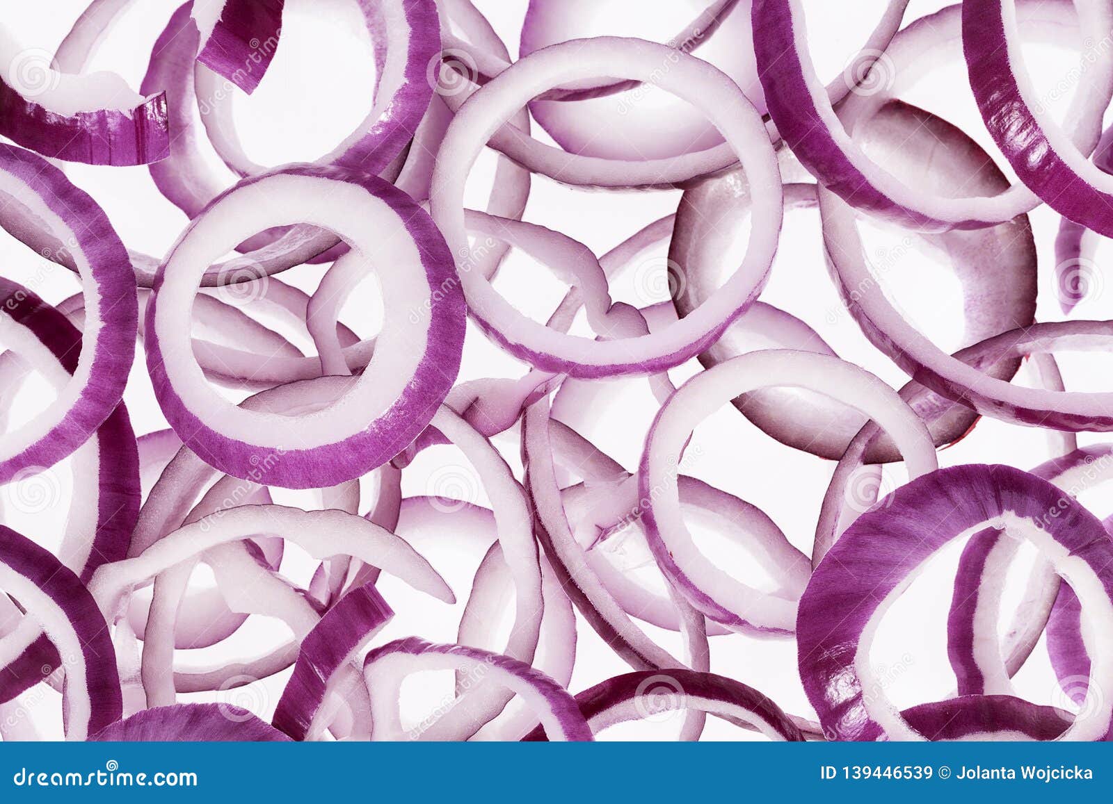 Background of Sliced Red Onion Rings, Close Up. Stock Image - Image of ...