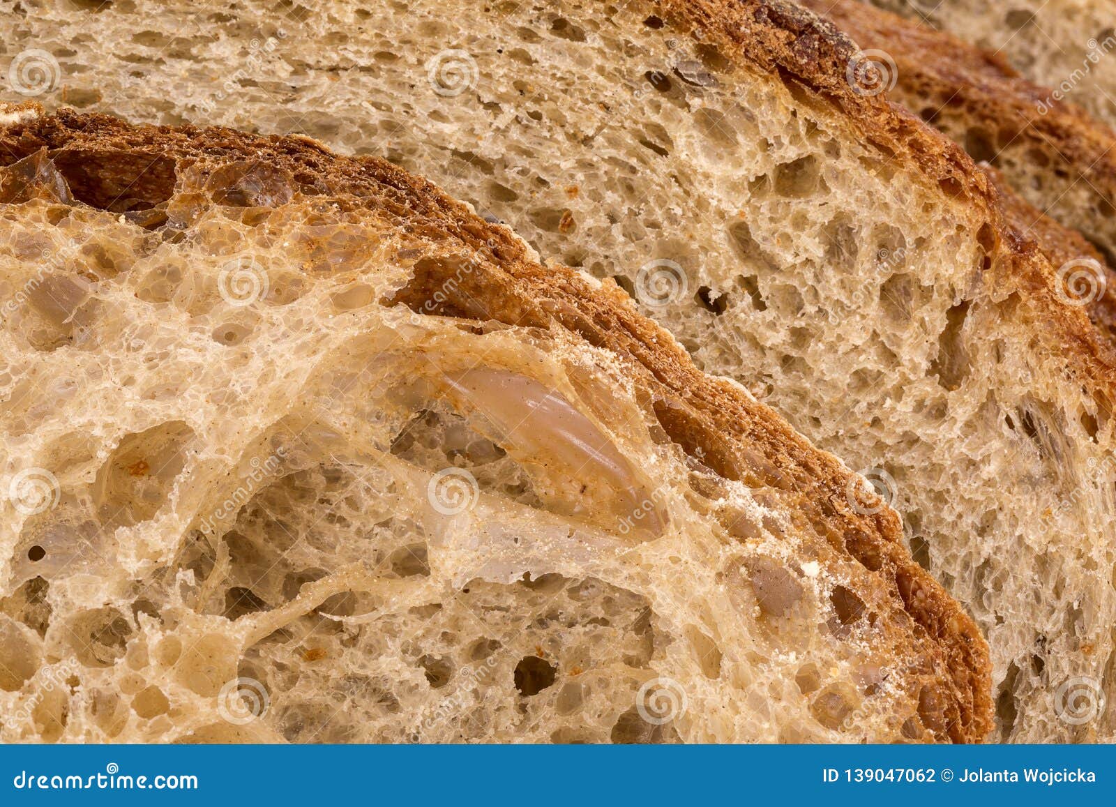 Slices of Rye Wheat Bread, Bread Crust, Close Up Stock Photo - Image of ...