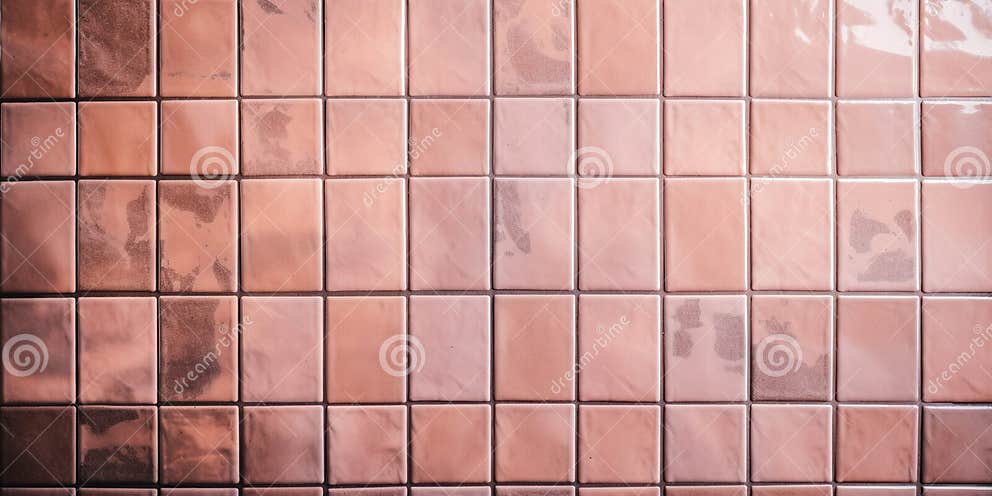 Background with Small Glossy Light Pink Rectangular Tiles. Generative ...