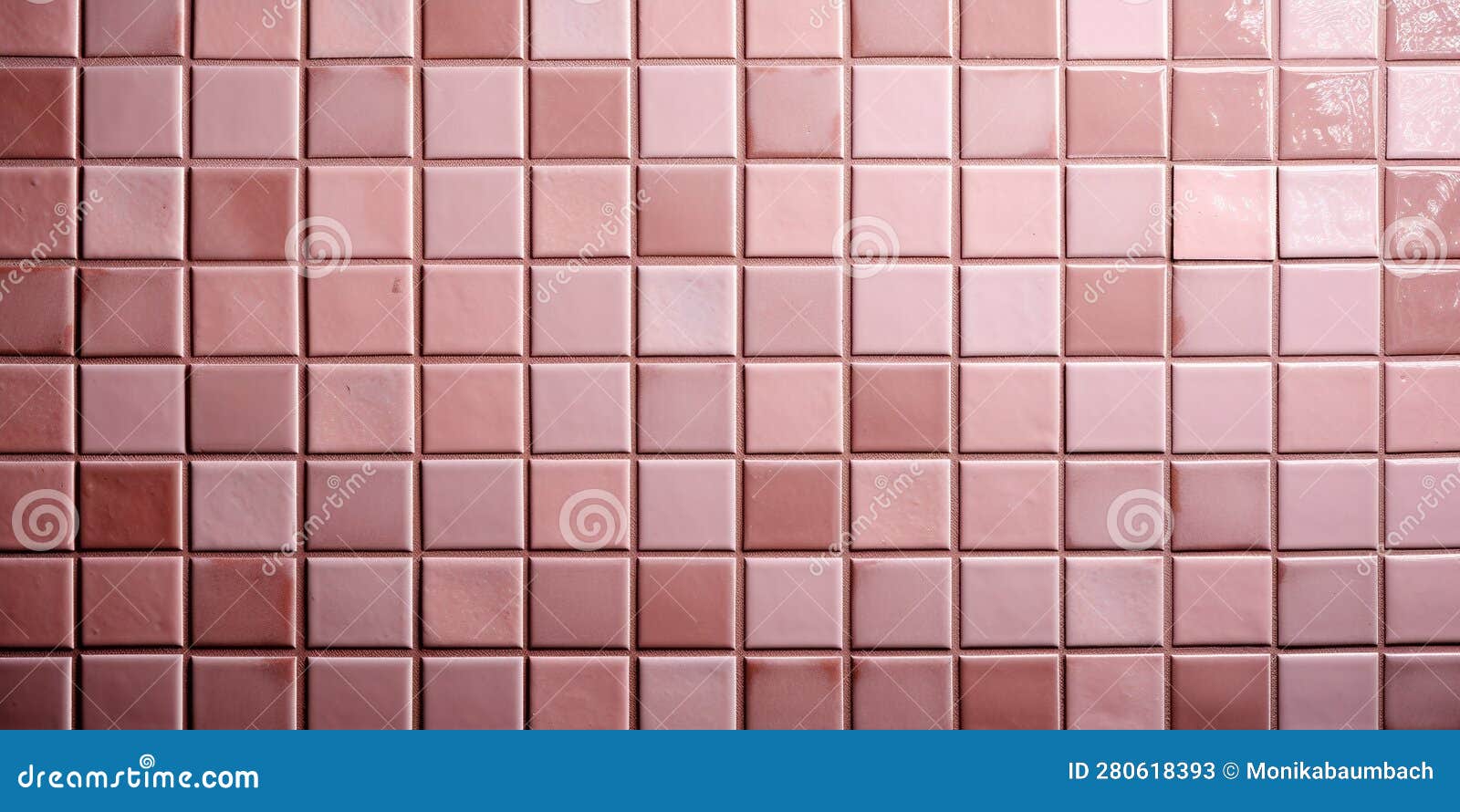 Background with Small Glossy Light Pink Rectangular Tiles. Generative ...