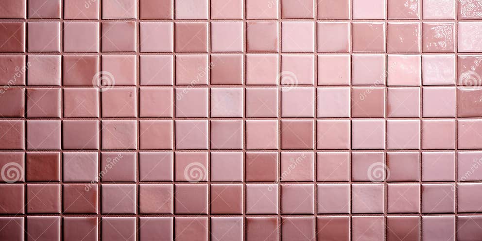 Background with Small Glossy Light Pink Rectangular Tiles. Generative ...