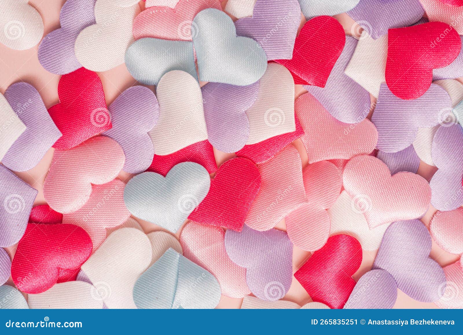 Background of Small Multi-colored Hearts Stock Image - Image of romance ...