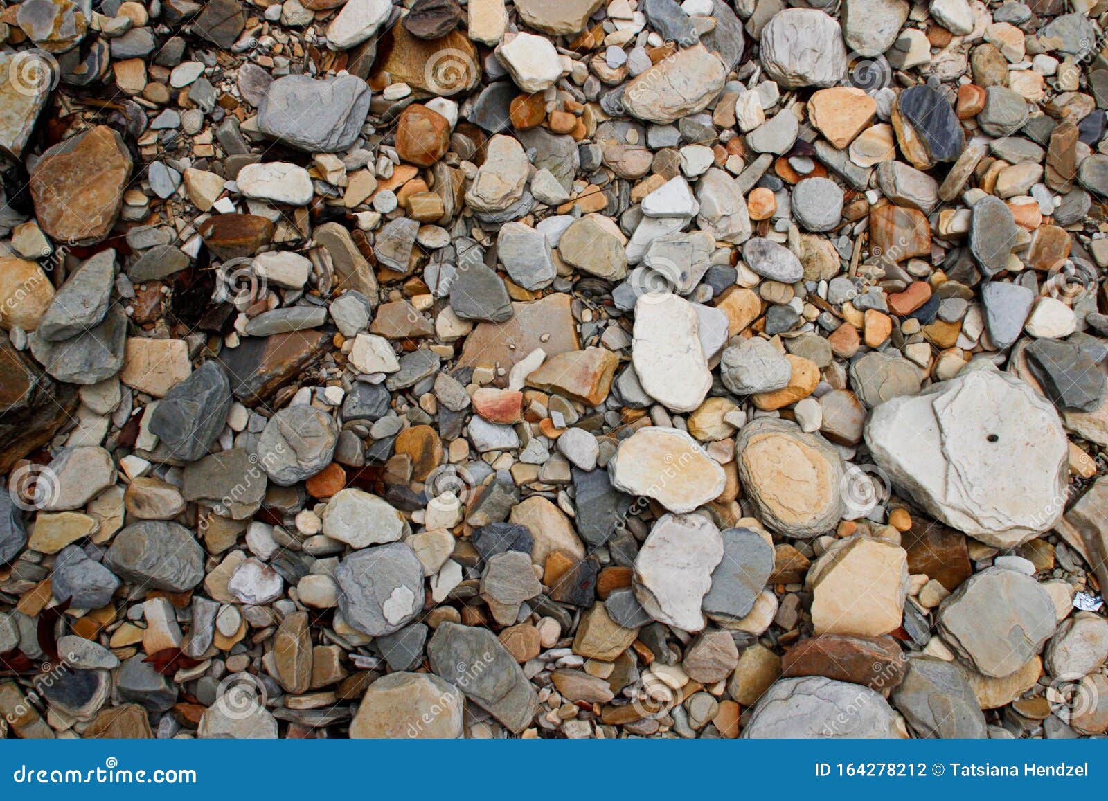 Background with Small Randomly Scattered Pebbles of River Marble Stock ...