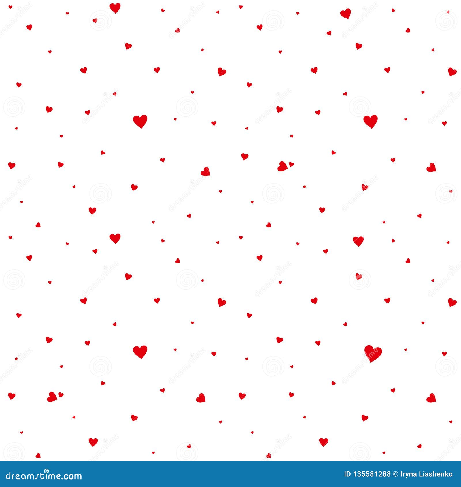 Background of Small Red Hearts Creating a Chaotic Pattern. Stock ...