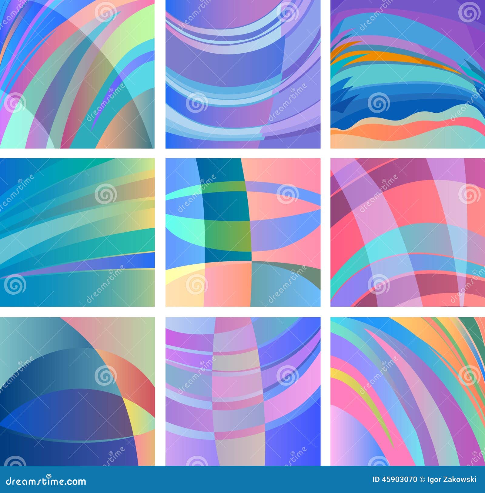 Background Smooth Abstract Design Set Stock Vector - Illustration of ...