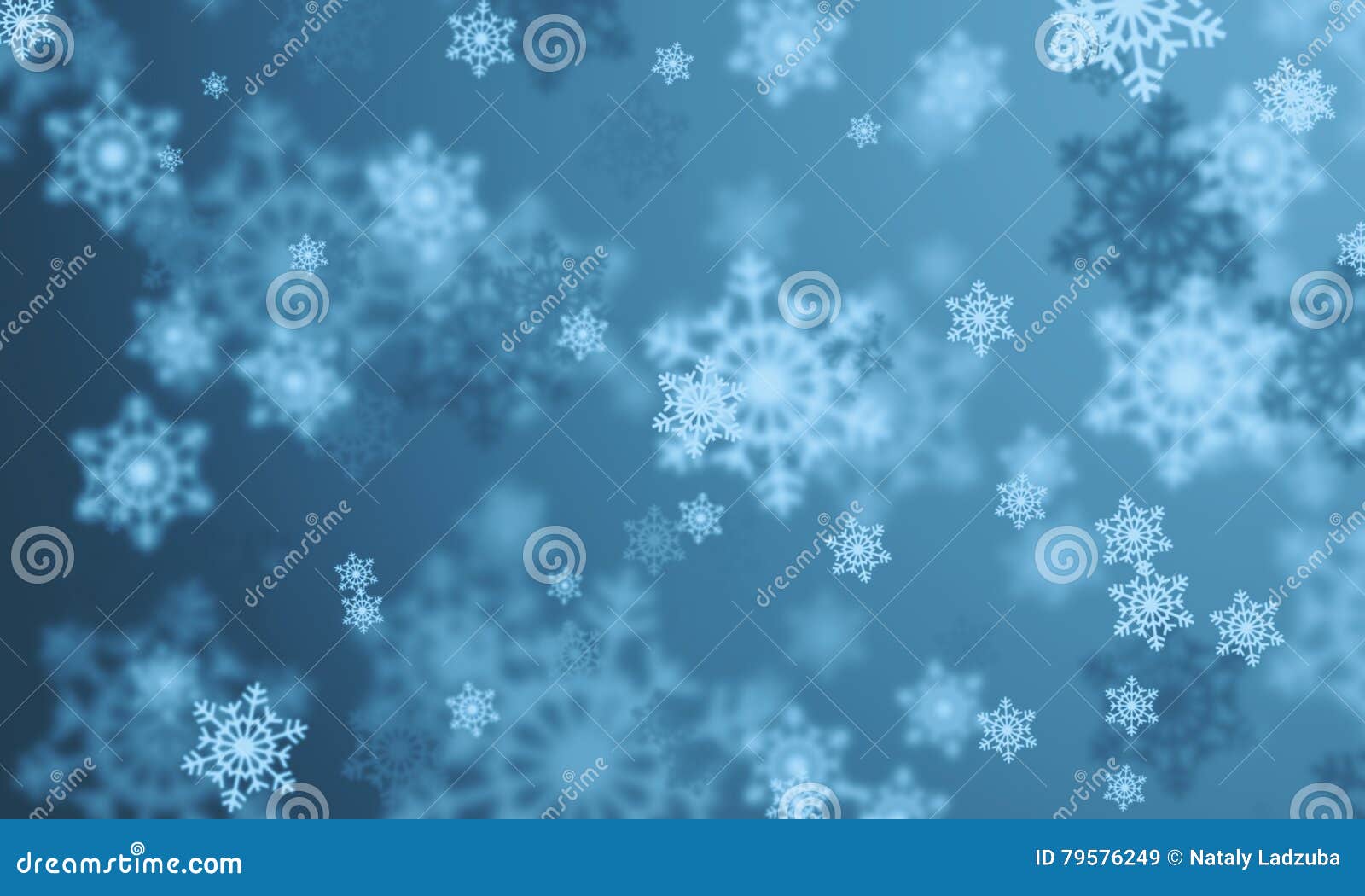 Background Snowflakes Bokeh Effect Stock Illustration - Illustration of ...