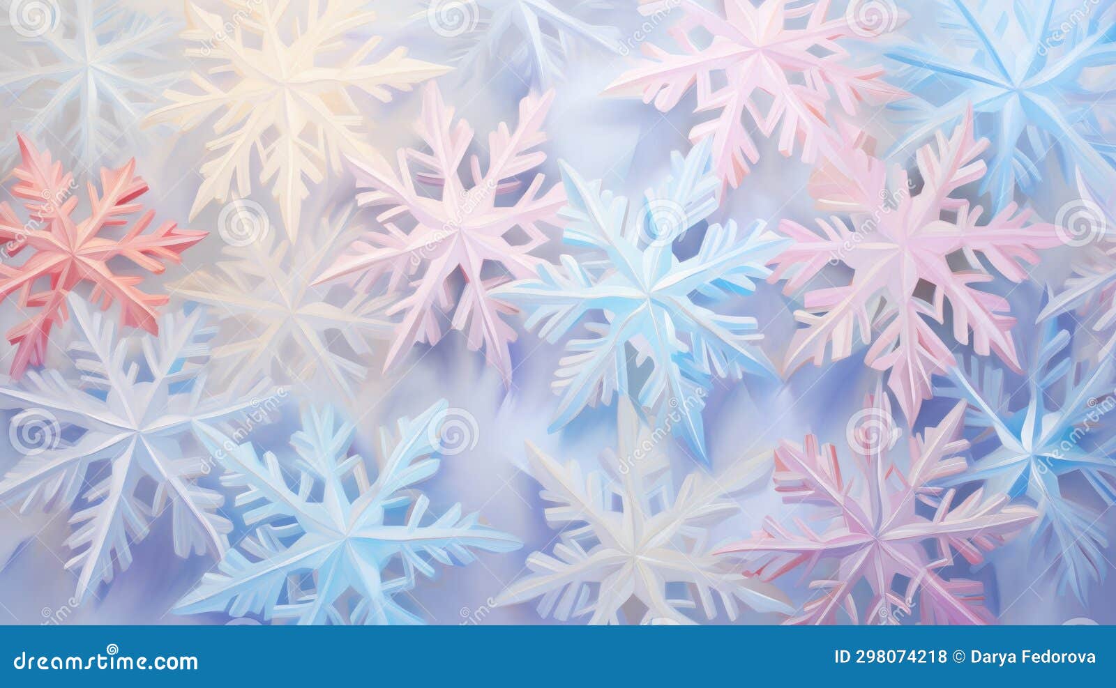 Background with Snowflakes in Soft Pastel Colors. Stock Illustration ...