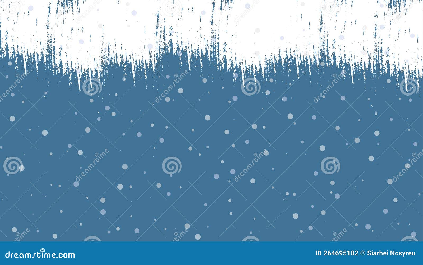 Background of Snowy Cap and Falling Snowflakes. Vector Illustration ...