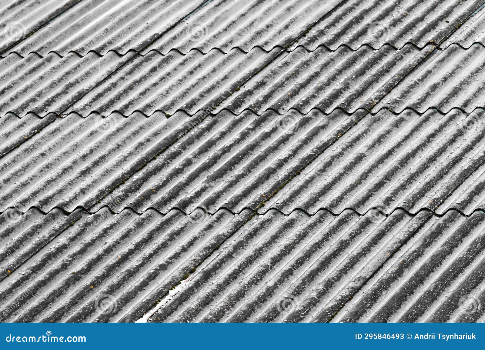 Background of Snowy Slate Roof with Wave Texture Stock Image - Image of ...