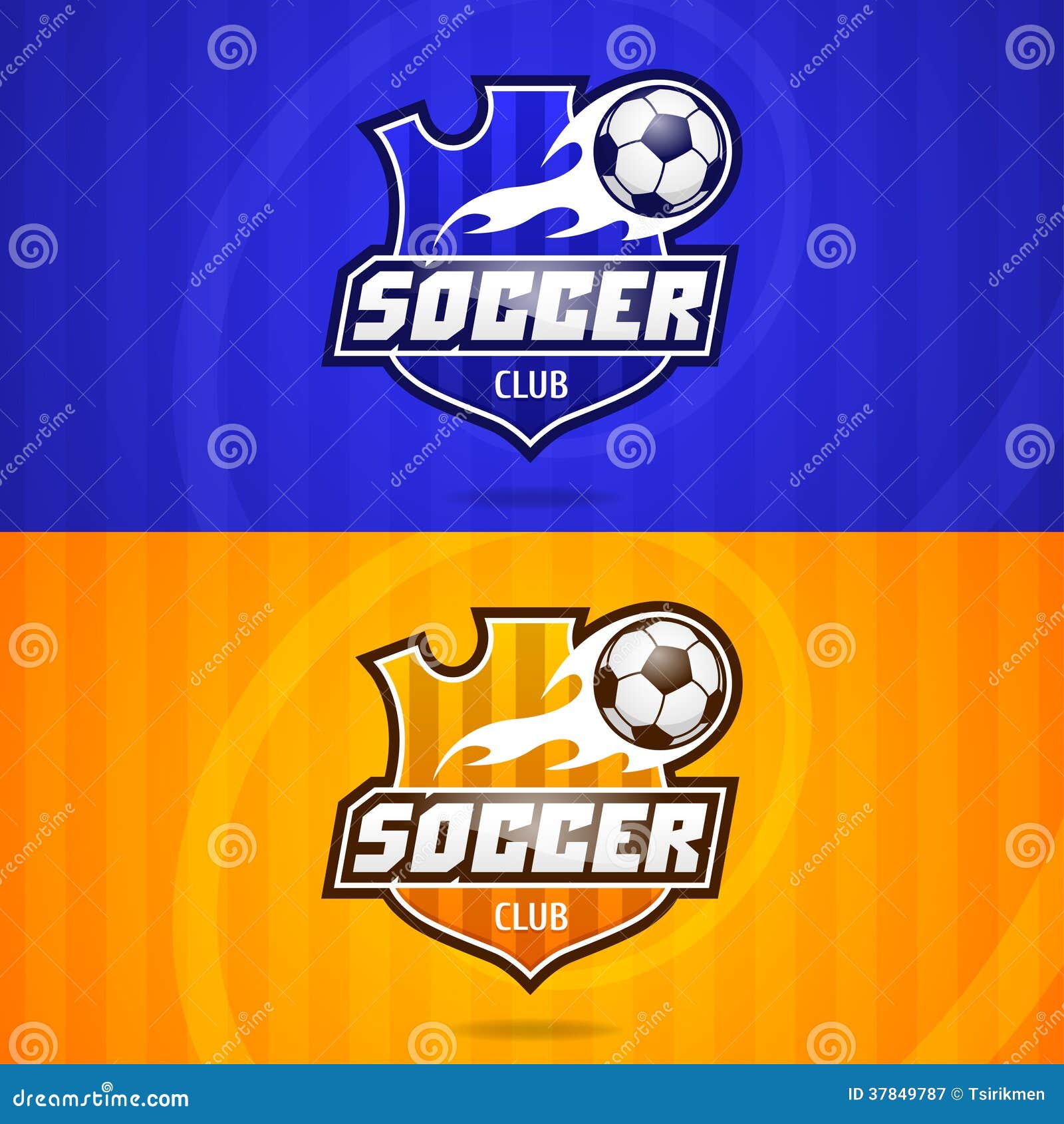 Background Soccer Club Emblem Stock Vector - Illustration of promotion ...