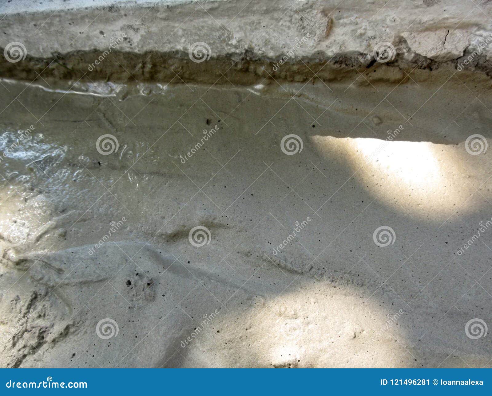 Background of Solidifying Wet Cement on the Ground Stock Image - Image ...