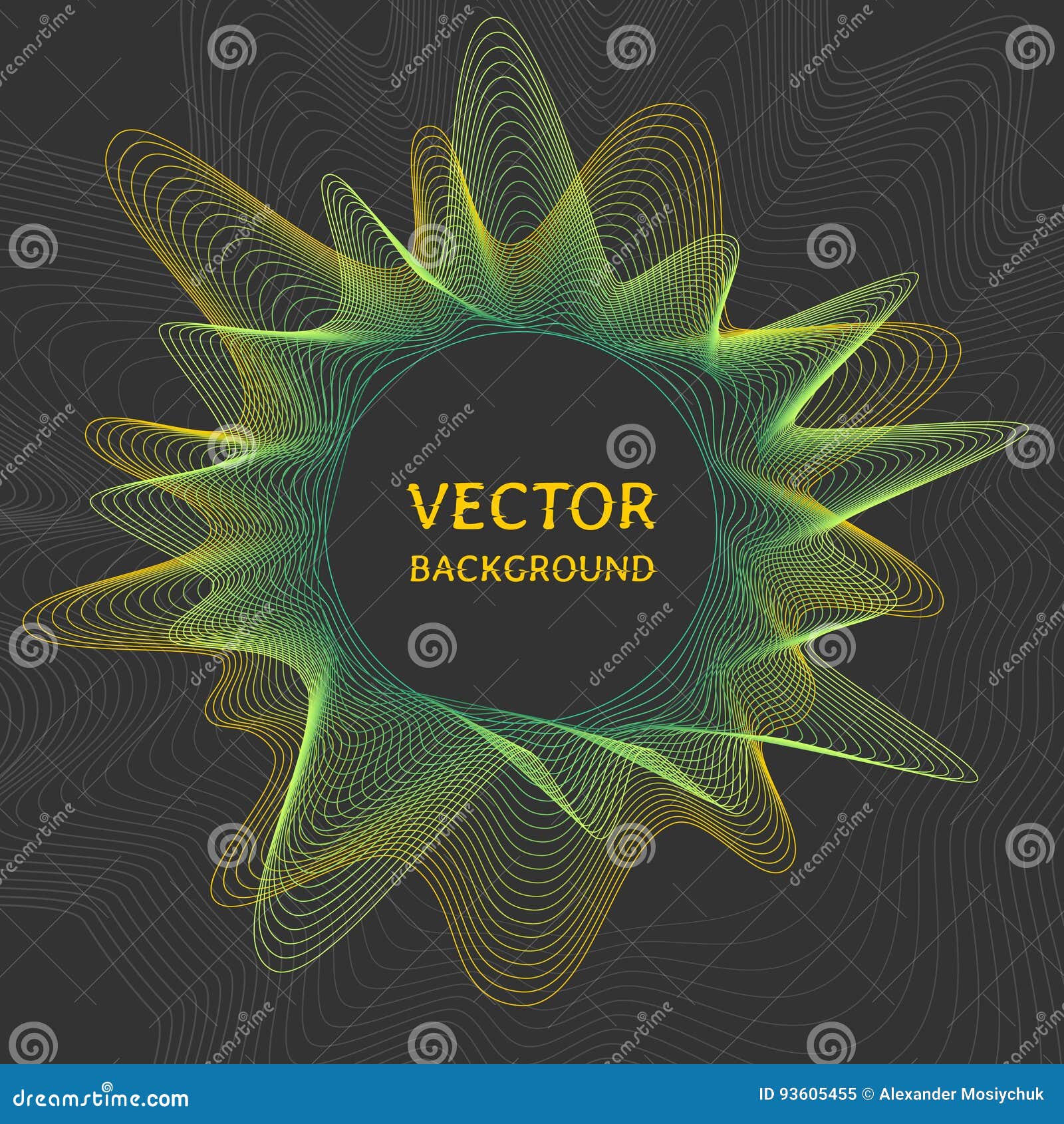 Background with Sound Wave Shapes Stock Vector - Illustration of ...