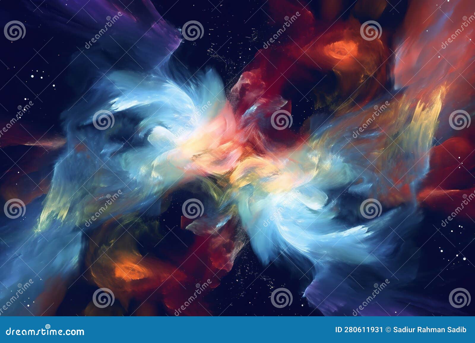 Background with Space. Abstract Esoteric Background Digital Painting ...