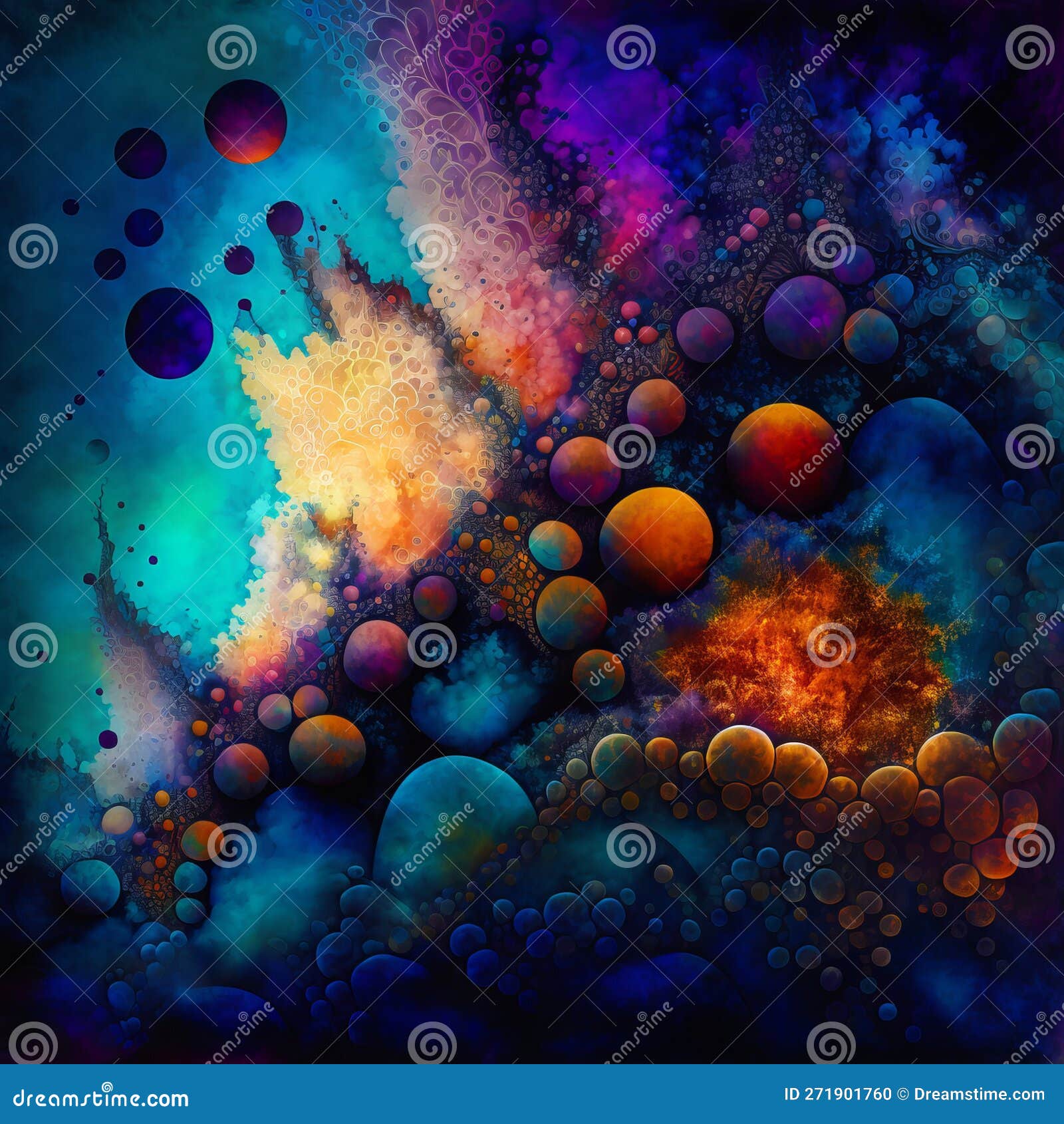 Background Space Galaxy Particles Abstraction with Different Colors ...