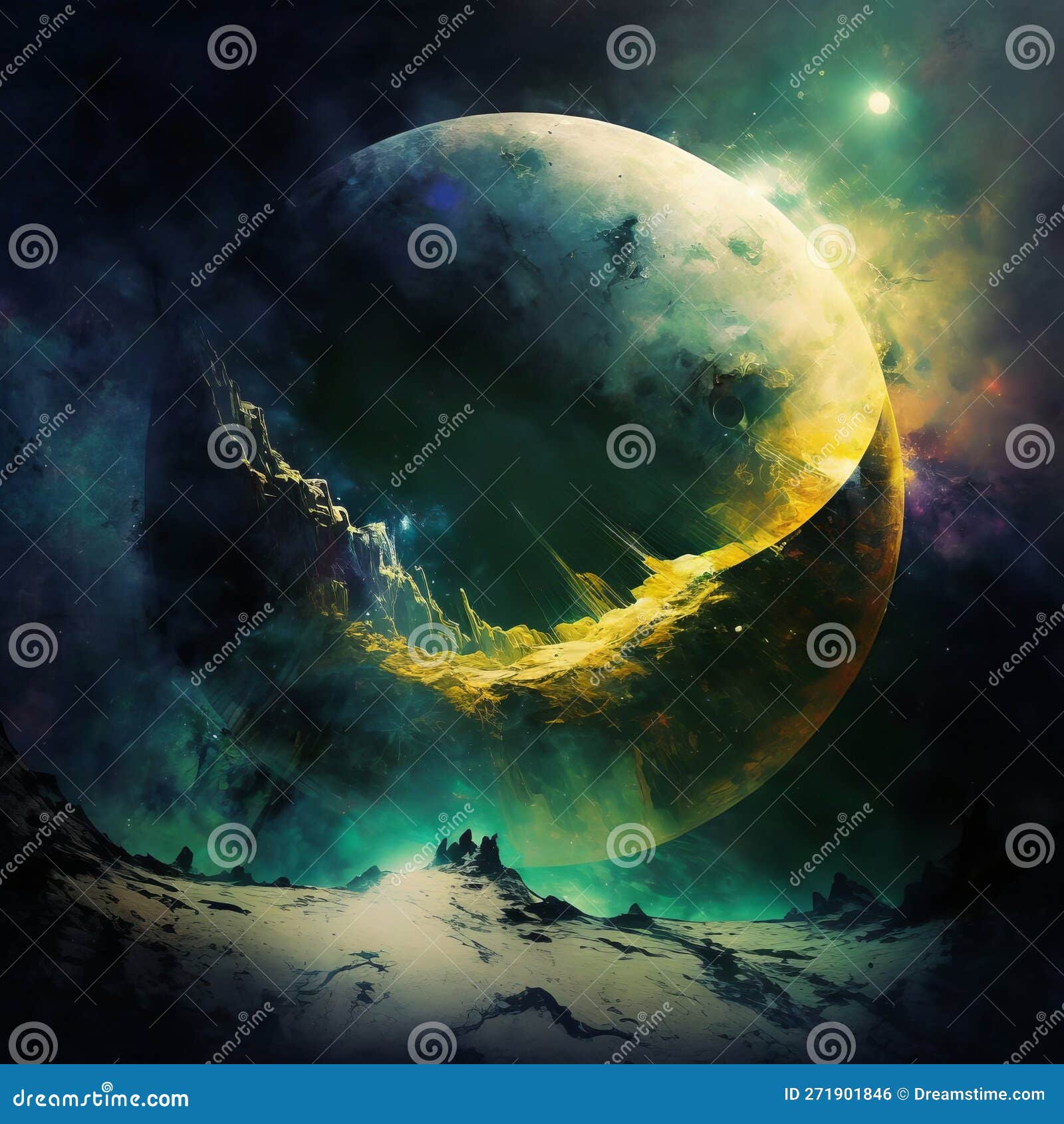 Background Space Galaxy Particles Abstraction with Different Colors ...