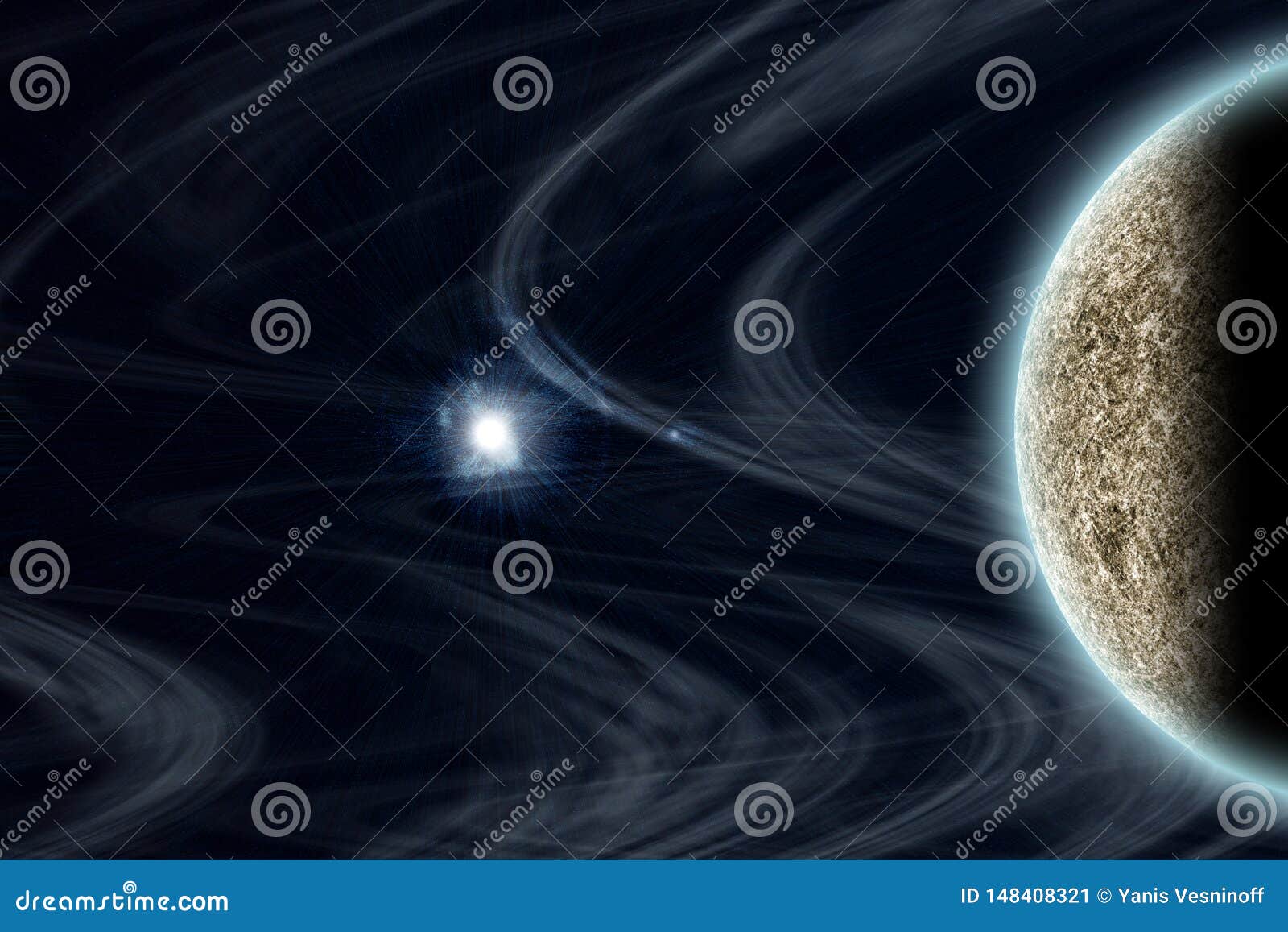 Far-out planet and space stock illustration. Illustration of background ...