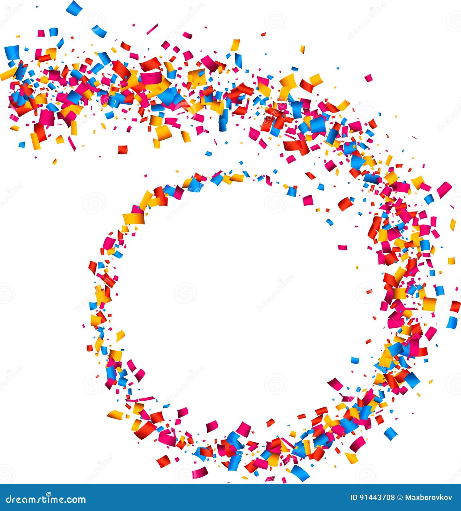 Background with Spiral of Confetti. Stock Vector - Illustration of ...