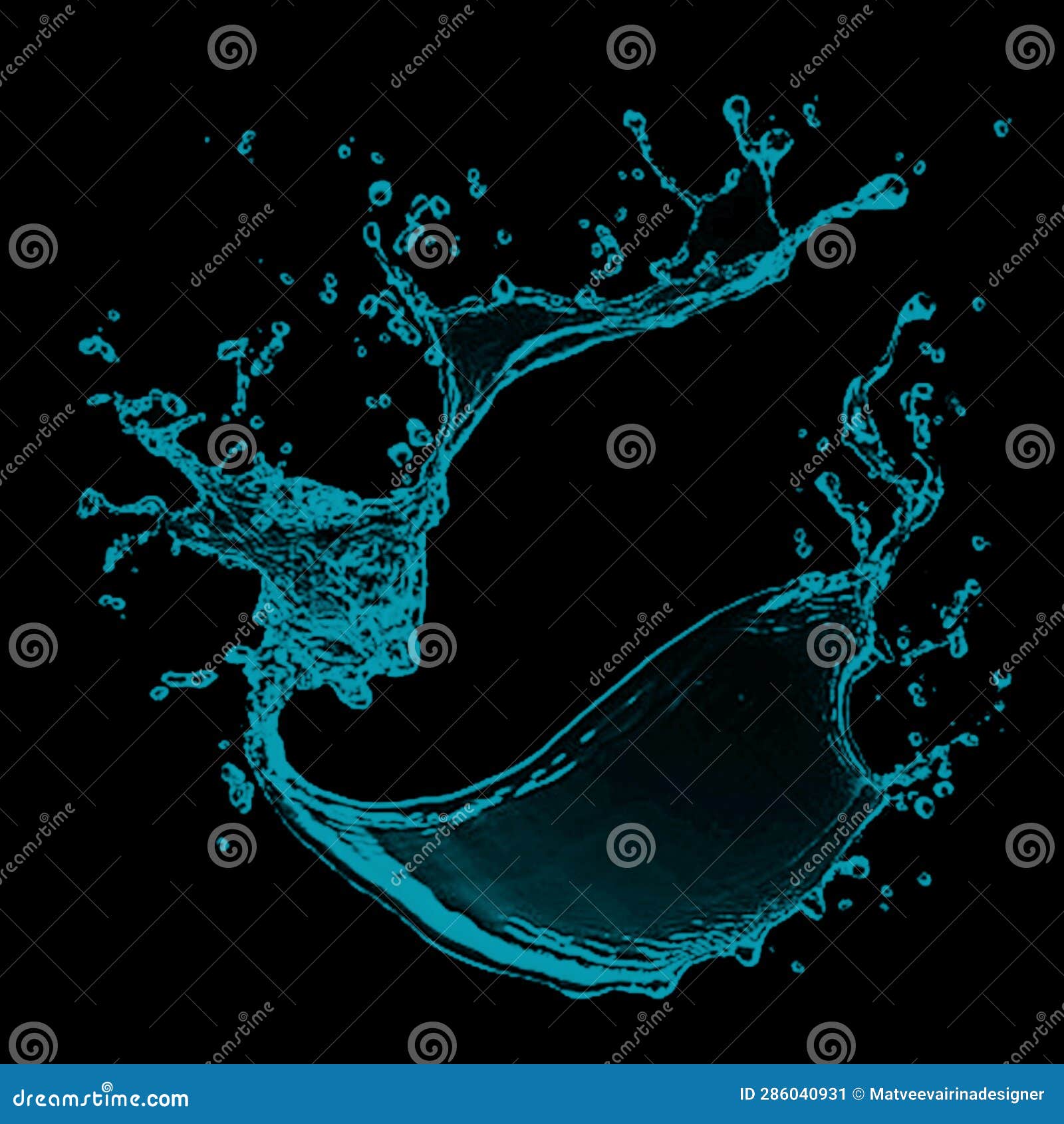 Background with a Splash of Blue Water,a Graphic Element for Your ...