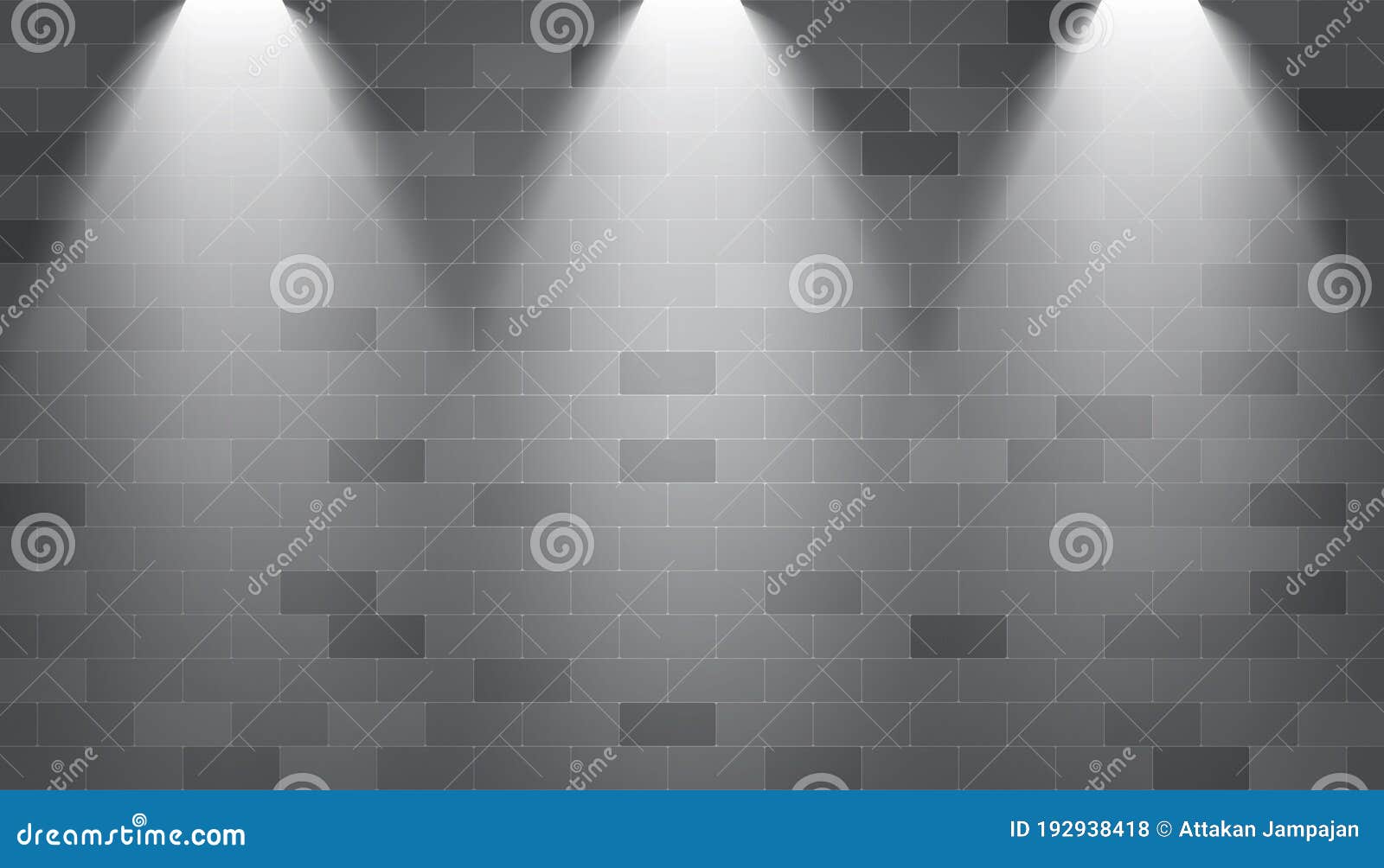 Background Spotlight Illuminated on a Brick Wall,Vector Stock Vector ...