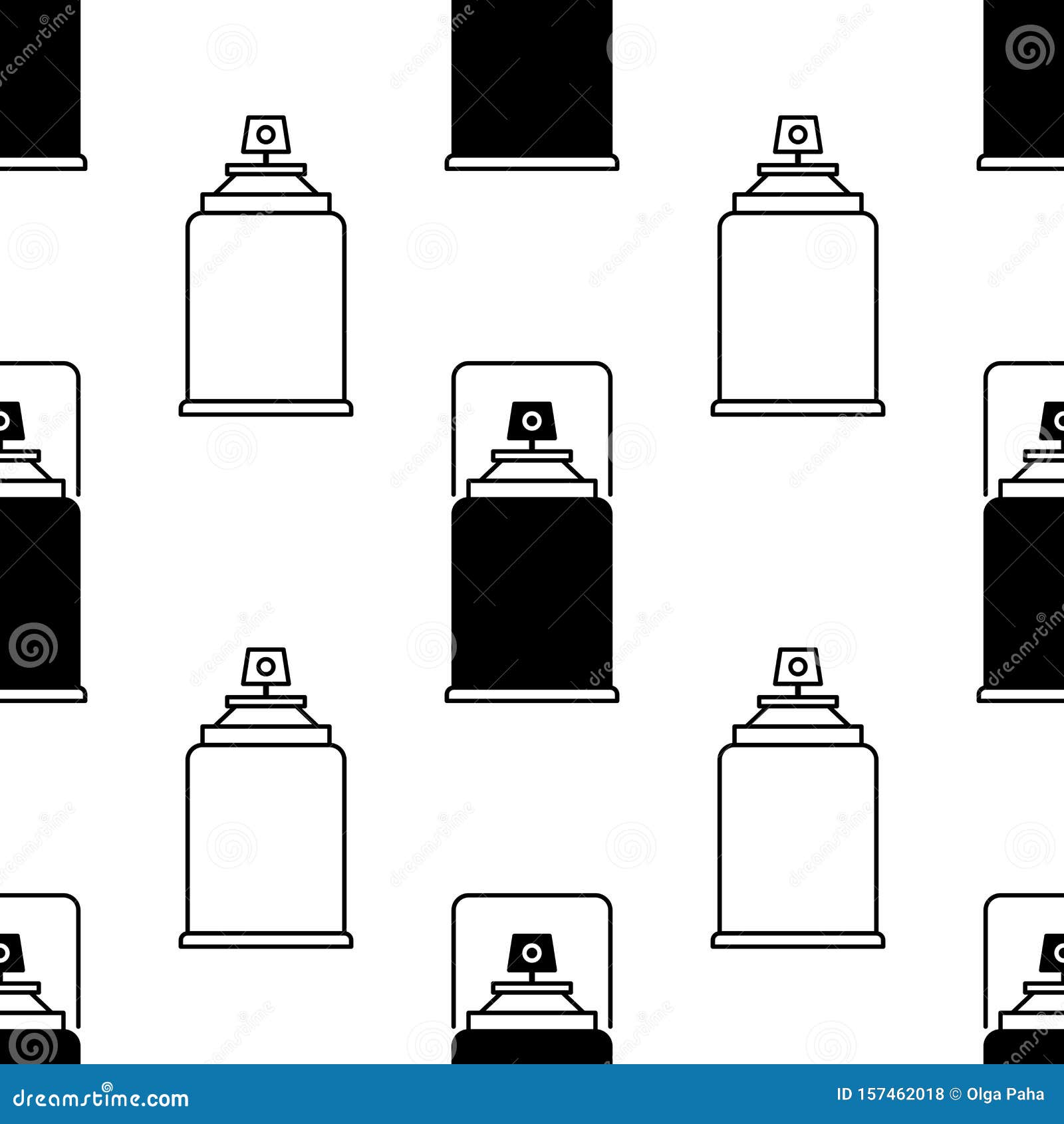 Background spray can bw stock vector. Illustration of seamless - 157462018