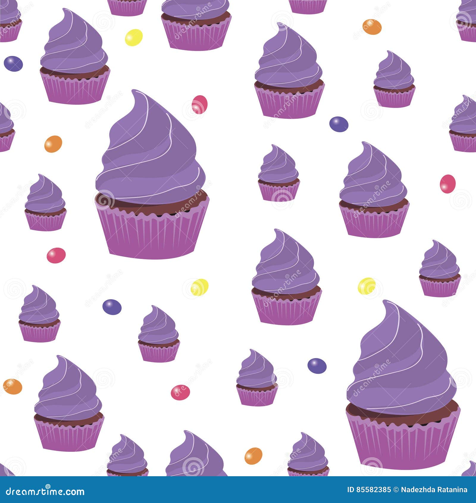 Background Spring Wallpaper with Muffins. Vector Stock Vector ...