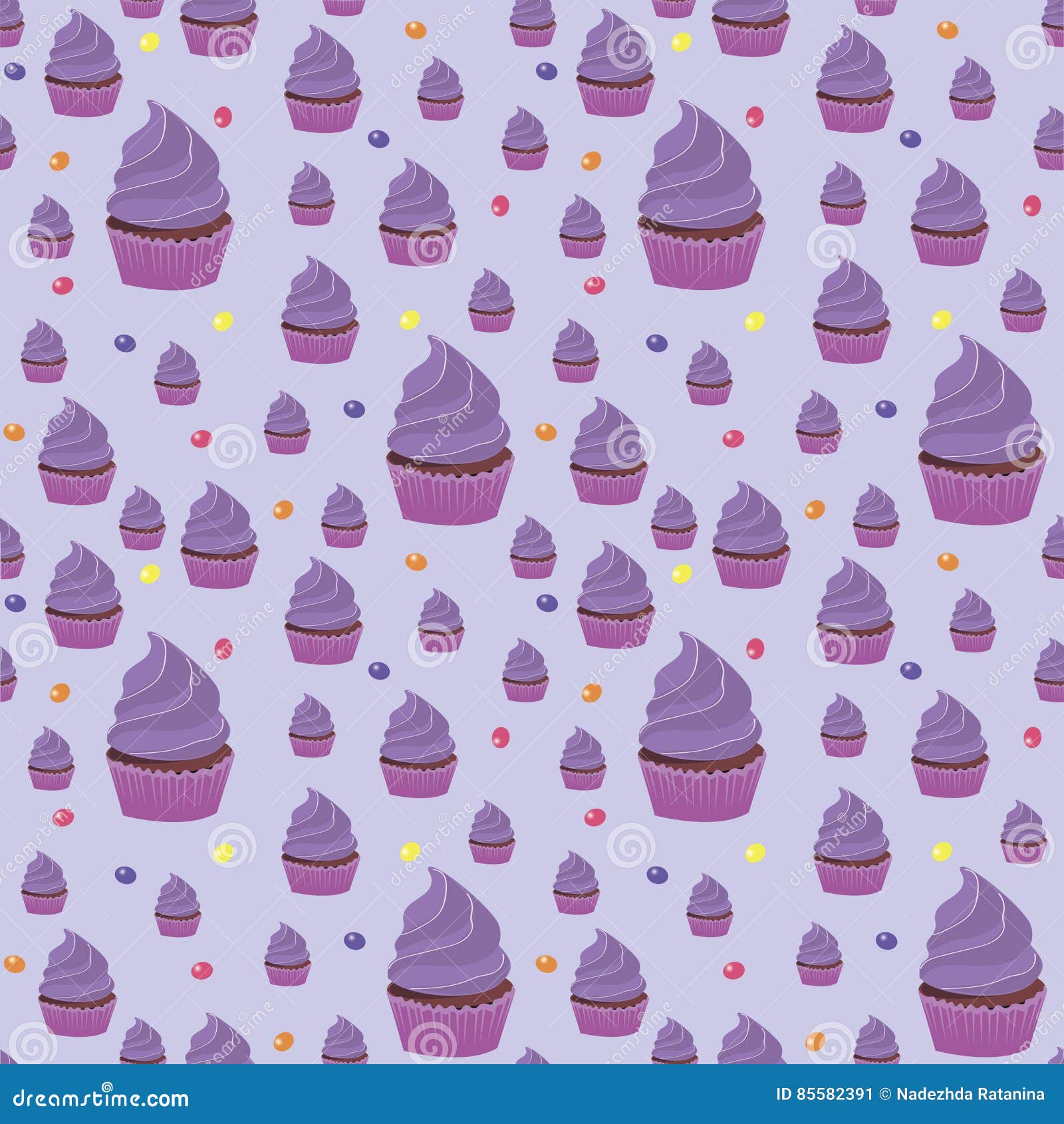 Background Spring Wallpaper with Muffins. Vector Stock Vector ...