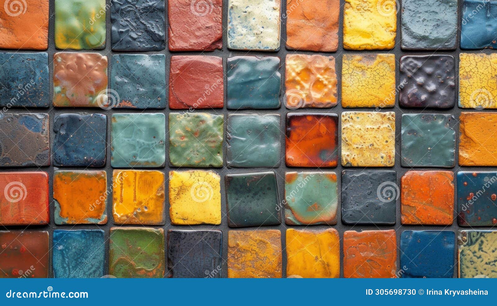 Background from Square Multi-colored Ceramic Tiles Stock Photo - Image ...