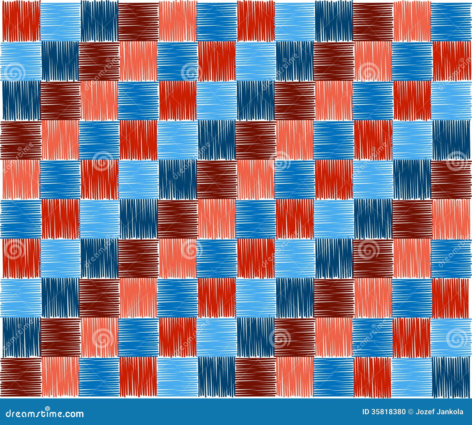 Background Squares Blue Red Embroidery Stock Illustration ...