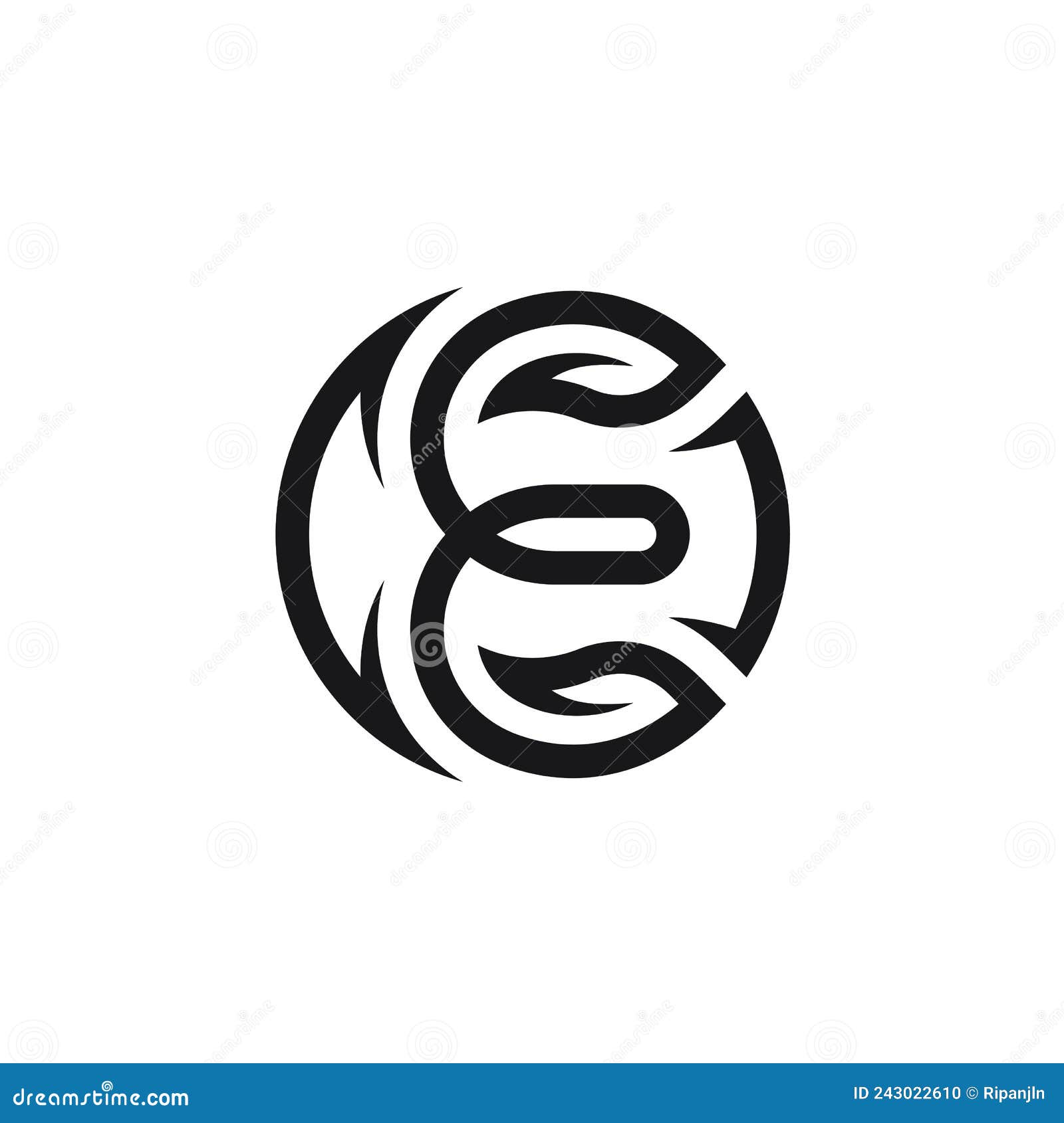 Initial Letter E Abstract Logo Design Inspiration Stock Vector ...