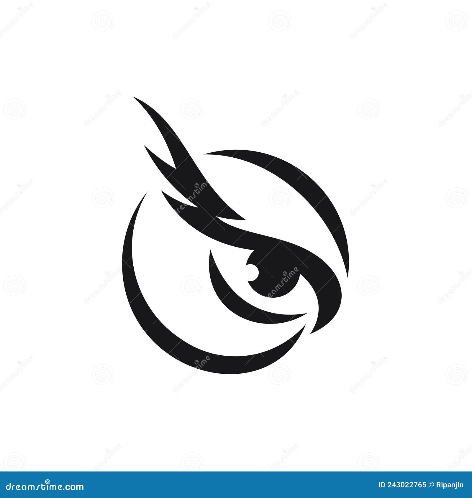 Eye Bird Eagle Falcon Hawk Logo Design Inspiration Stock Vector ...