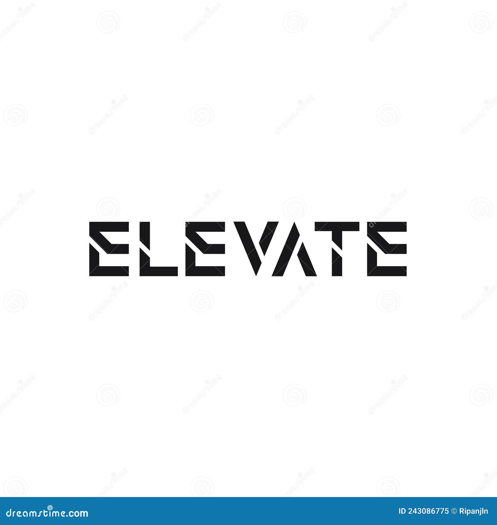 Typography Elevate Text Logo Design Stock Vector - Illustration of mark ...