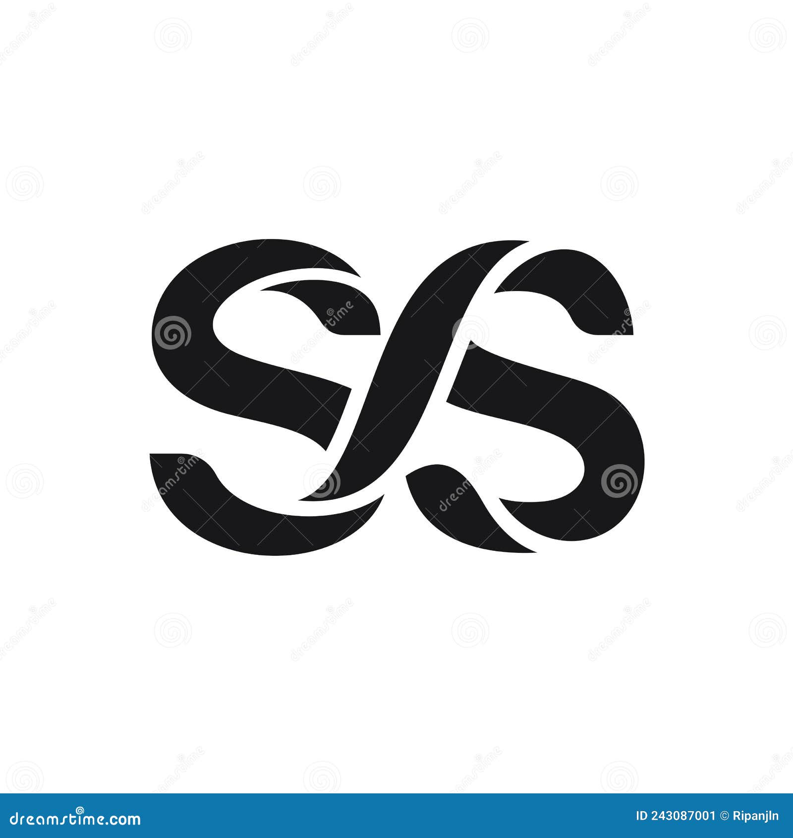 Initials SS, Font Typographic Logo Design Inspiration. Stock Vector ...