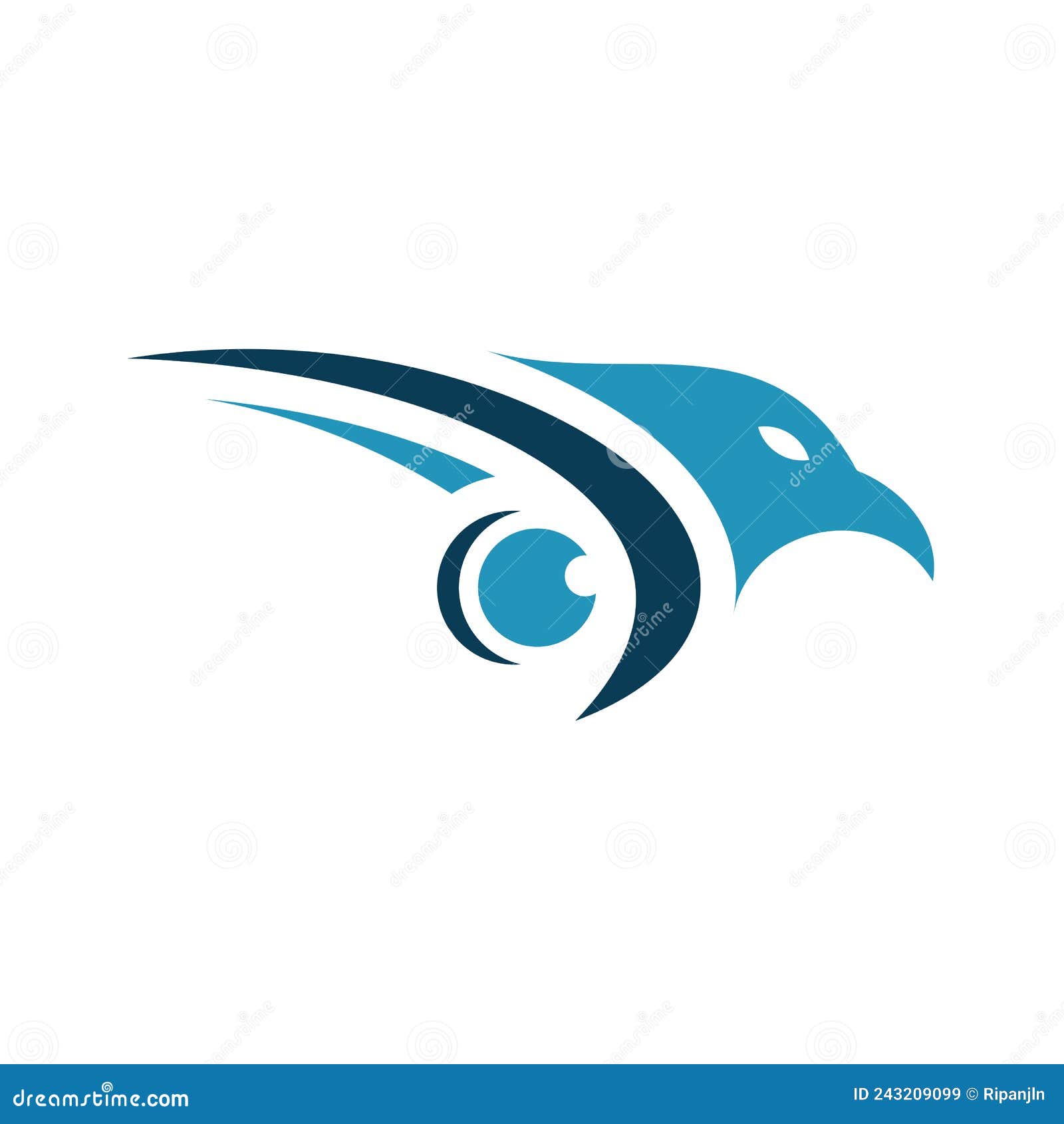 Flying Birds Eagle Hawk Falcon, Eye Vision Logo Design Inspiration ...
