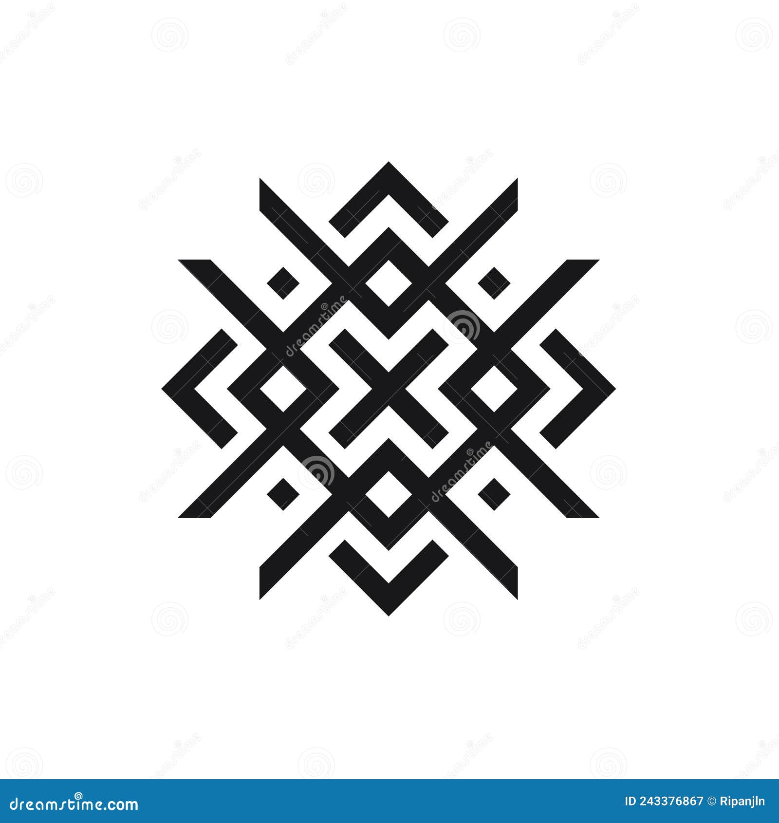 Ornamental Logo, Abstract Square Elements, Geometric Emblems, Logo ...