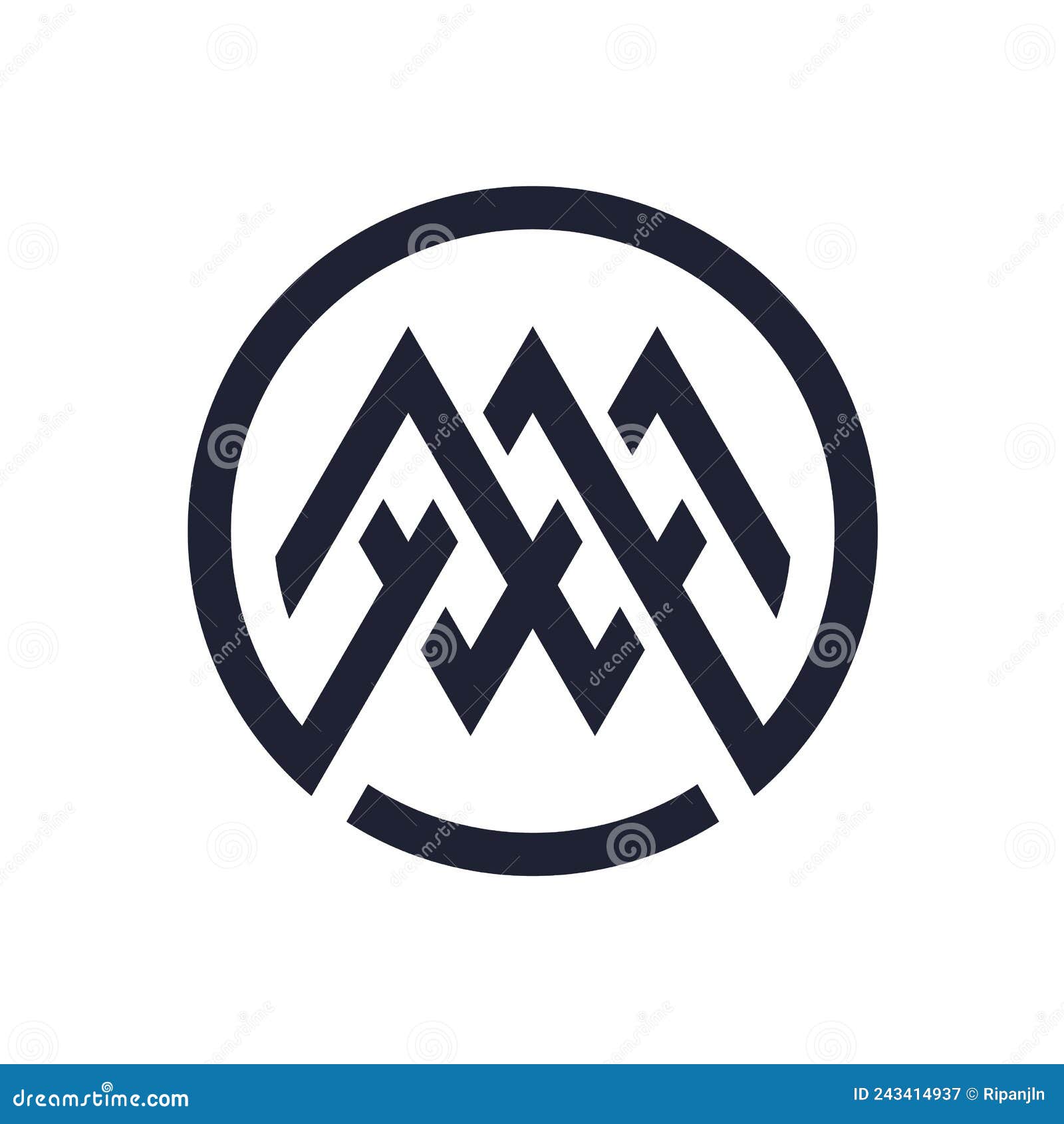 Initial Letter AMW Logo Design Inspiration Stock Vector - Illustration ...