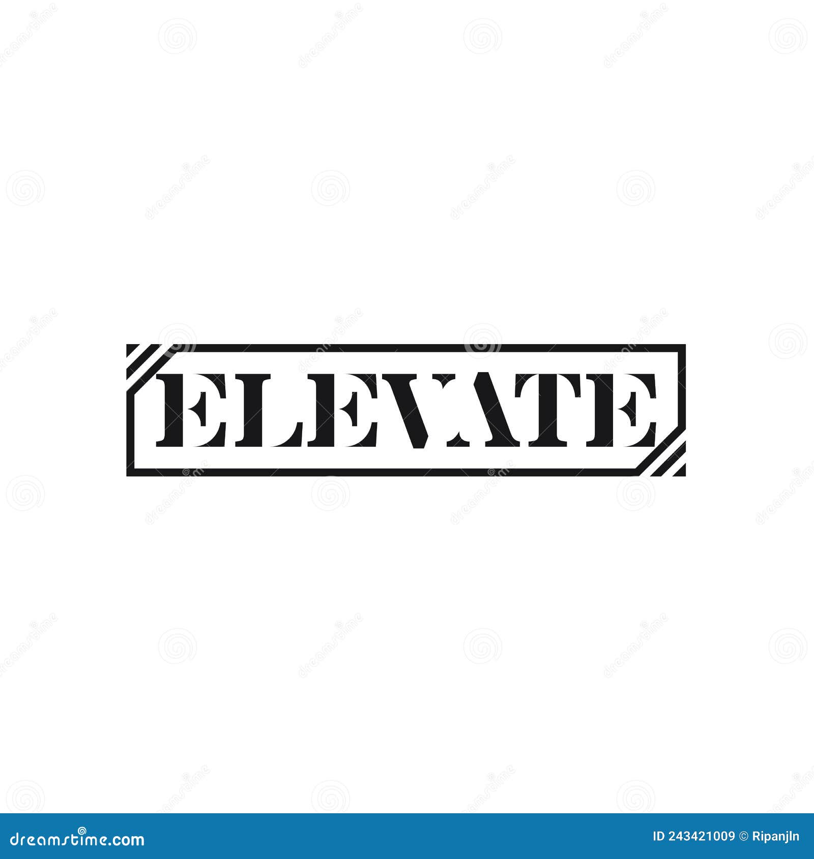 Elevate Text Logo, San Serif Font Typography Design Cartoon Vector ...
