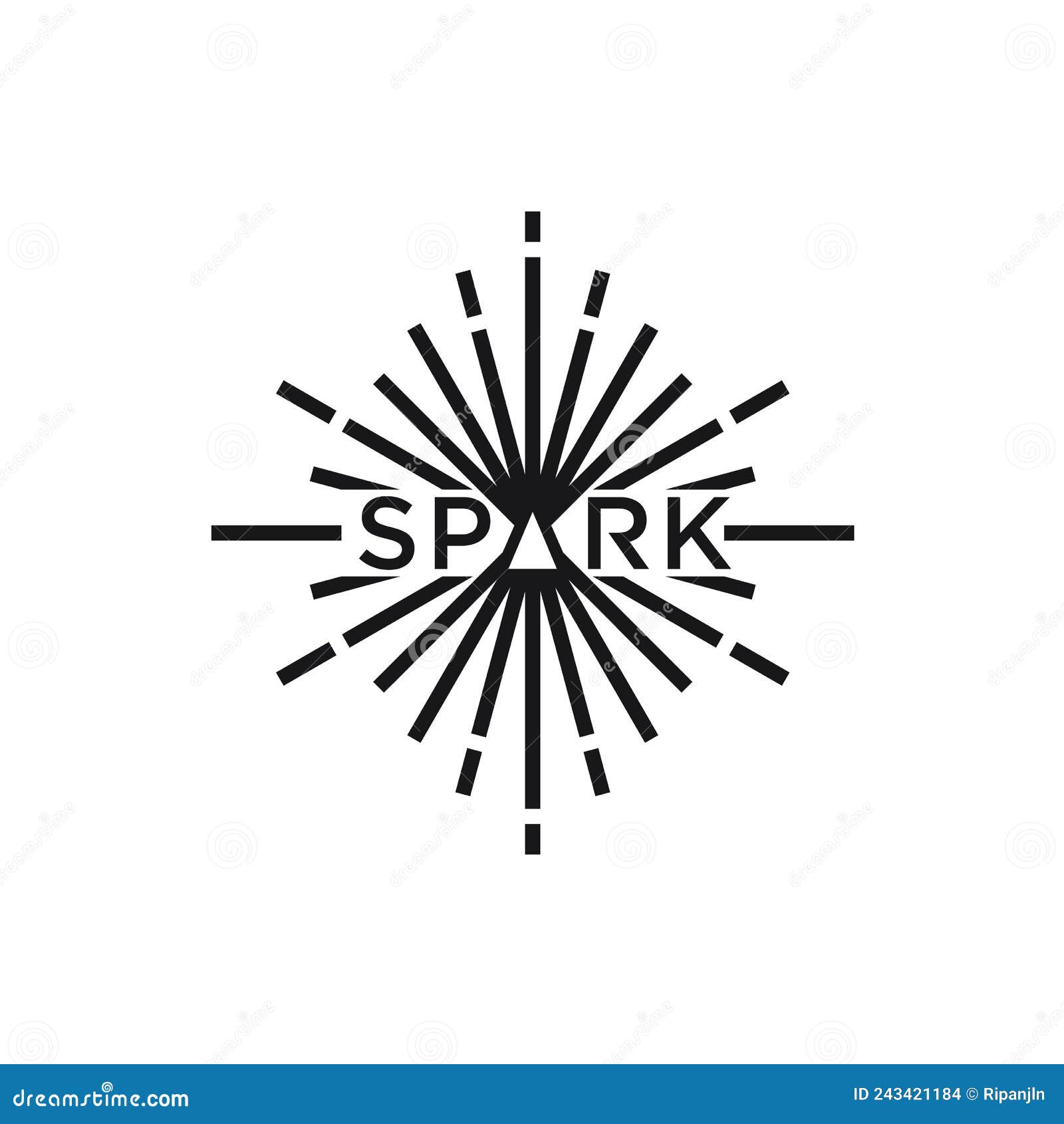 Spark Text Typography. Spark Design Logo Stock Vector - Illustration of ...