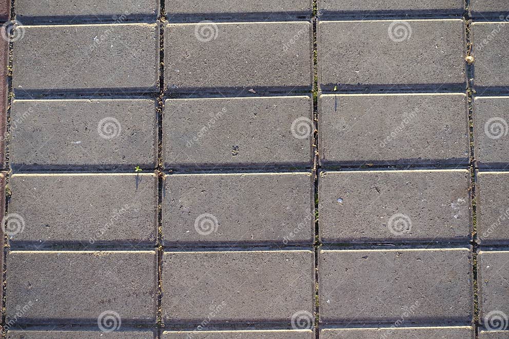 Background - Stack Bond Brick-like Gray Concrete Pavement Stock Photo ...