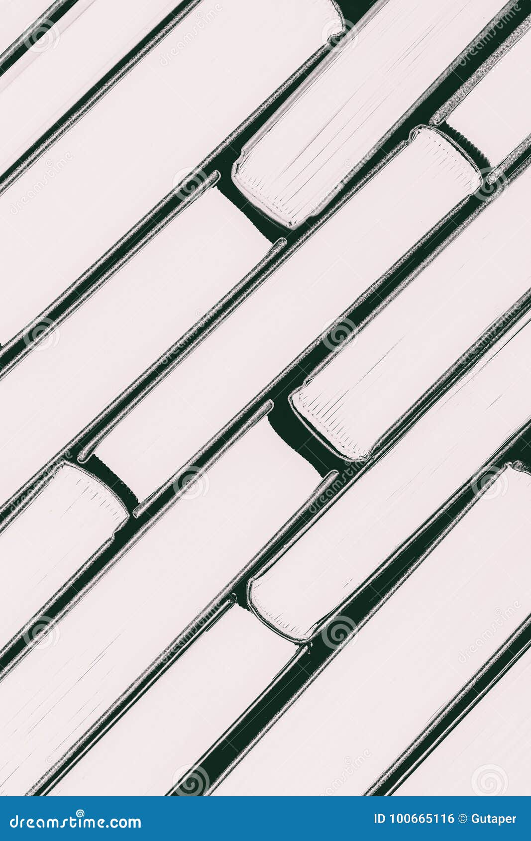 Background of Stack of Books Top View of Edge Pages, Black and White ...