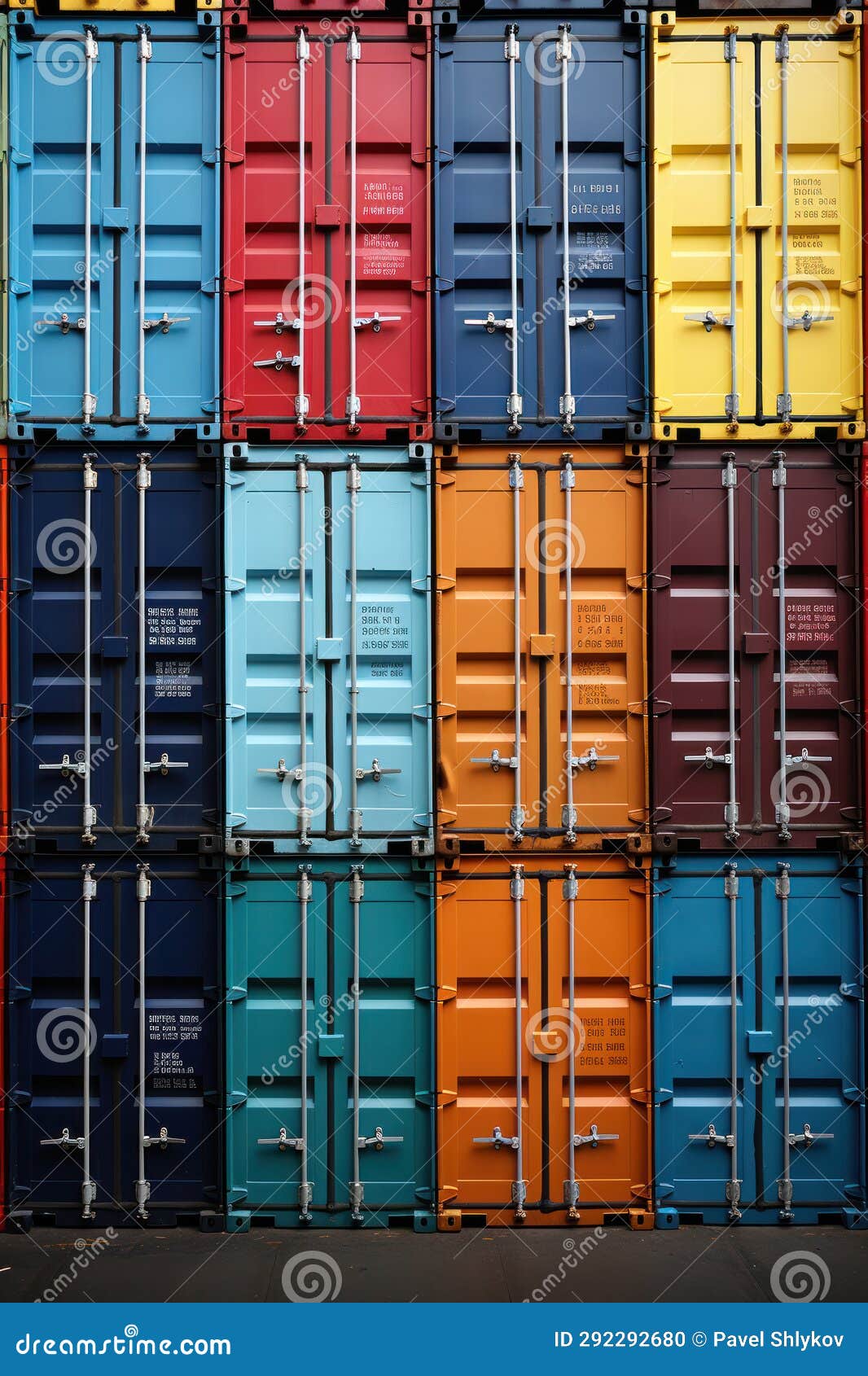 Background of Stack of Cargo Containers at Port Stock Photo - Image of ...